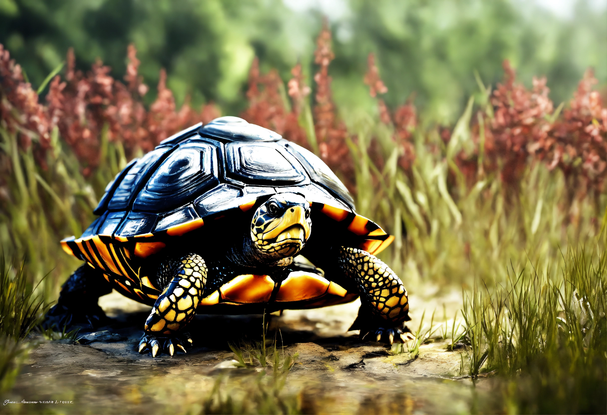Lexica - Turtle Samurai. Battlefield. Hyper realistic.
