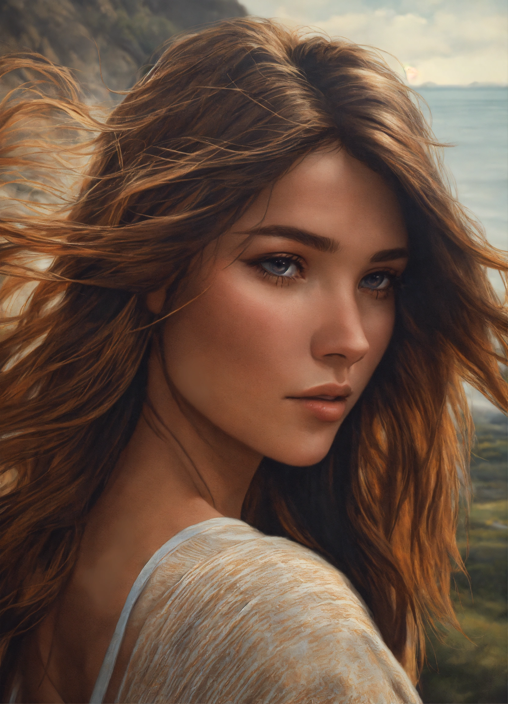Lexica - Woman, face completely hidden by hair, hyper realism, poetic ...