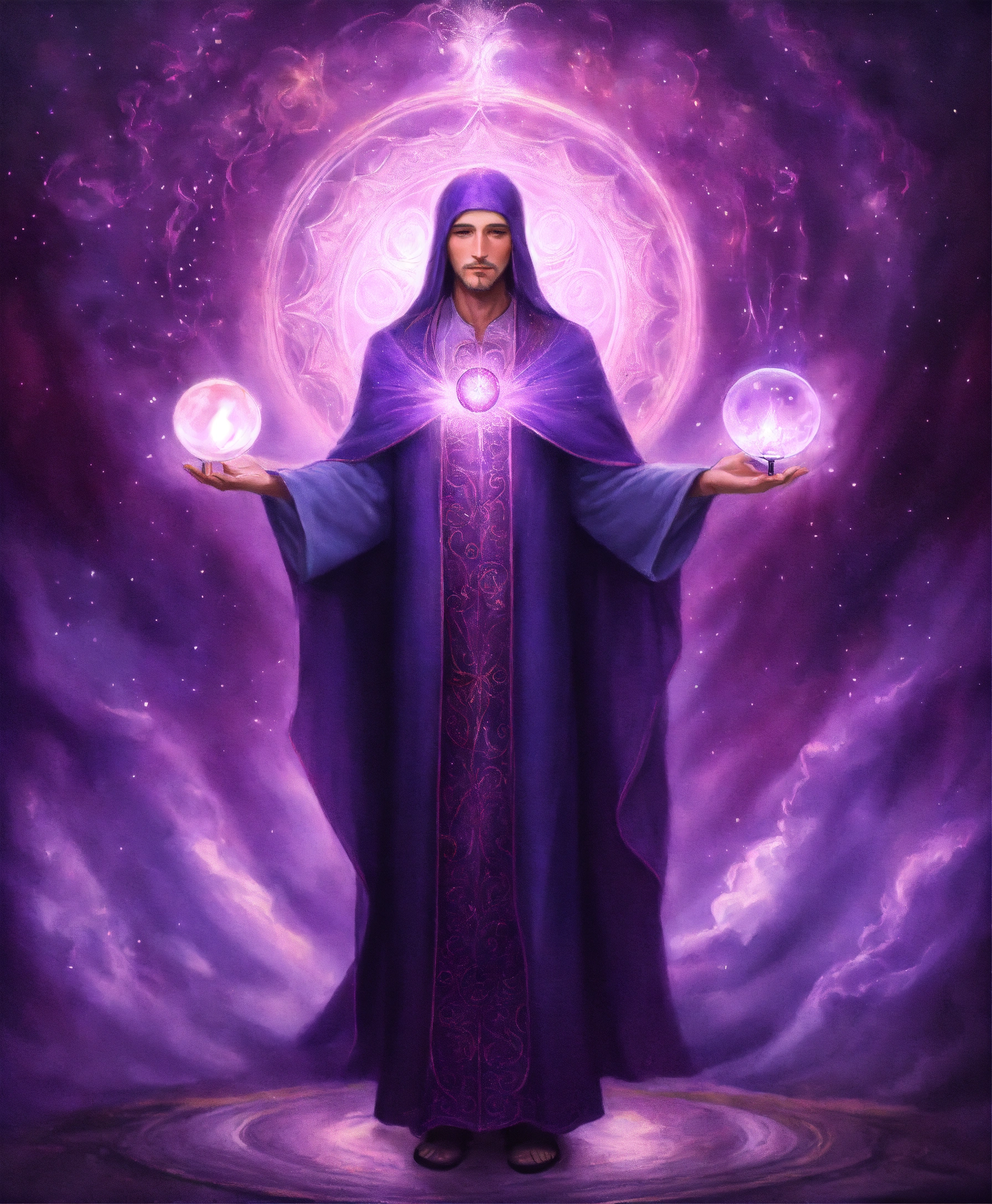 Lexica - Full body view of a realistic drawing of a spiritual mentor of ...