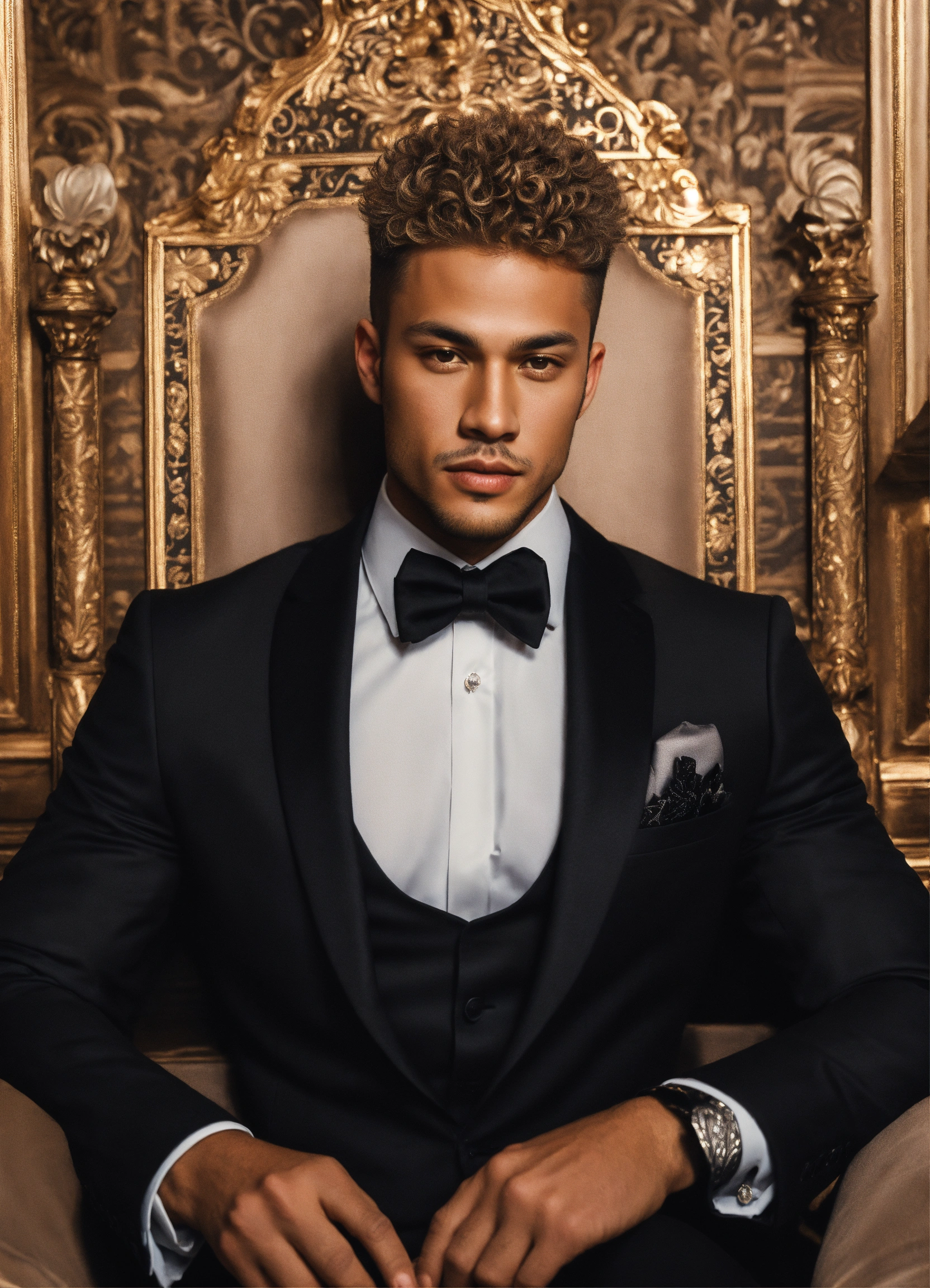 Lexica - Handsome hot mulatto man with light brown eyes, with short ...