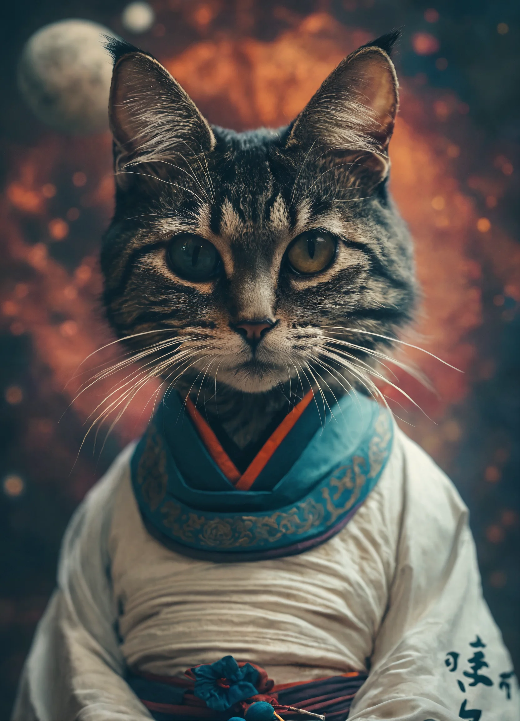 Lexica - A cat dressed like a Taoist, funny and pro like Immortal, full ...