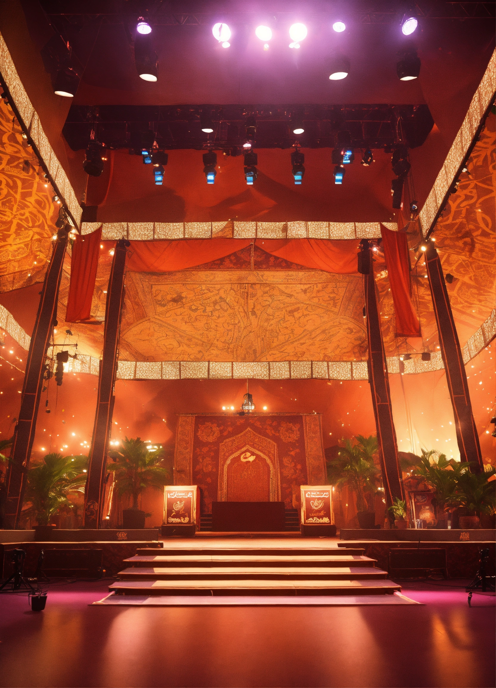 Lexica - Generate an image of a small esports venue's indoor arabian ...