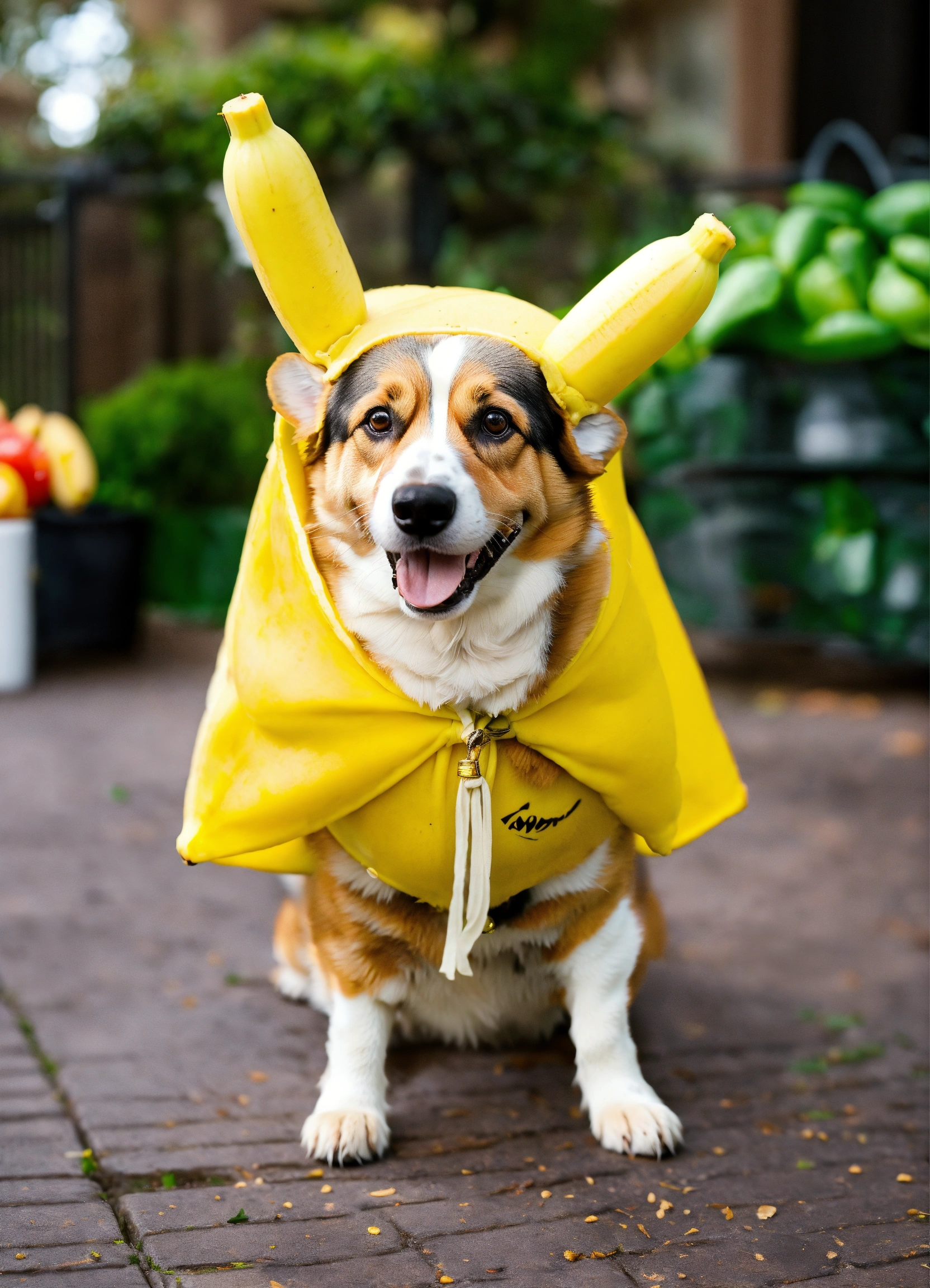 Lexica - Corgi dressed up as a banana with Kevin mcgarry