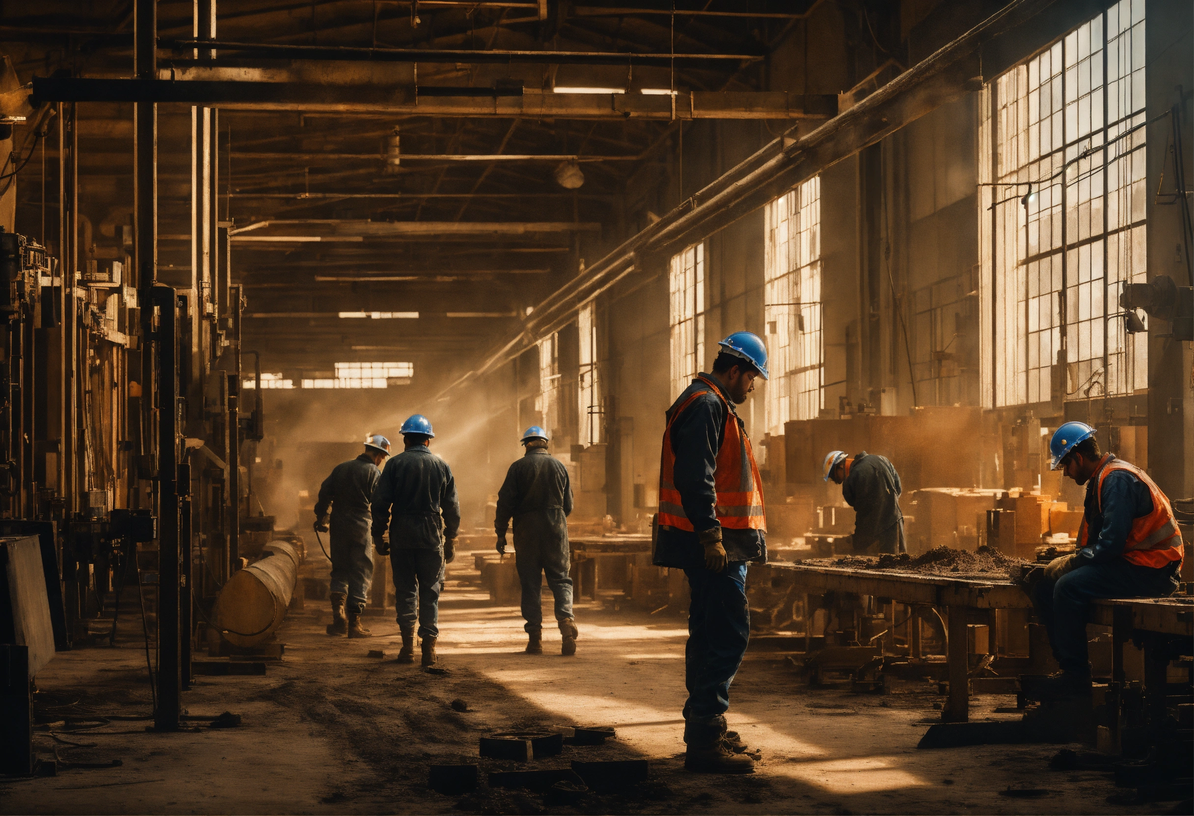 Lexica - Portrait of depressed workers in a factory in the France ...