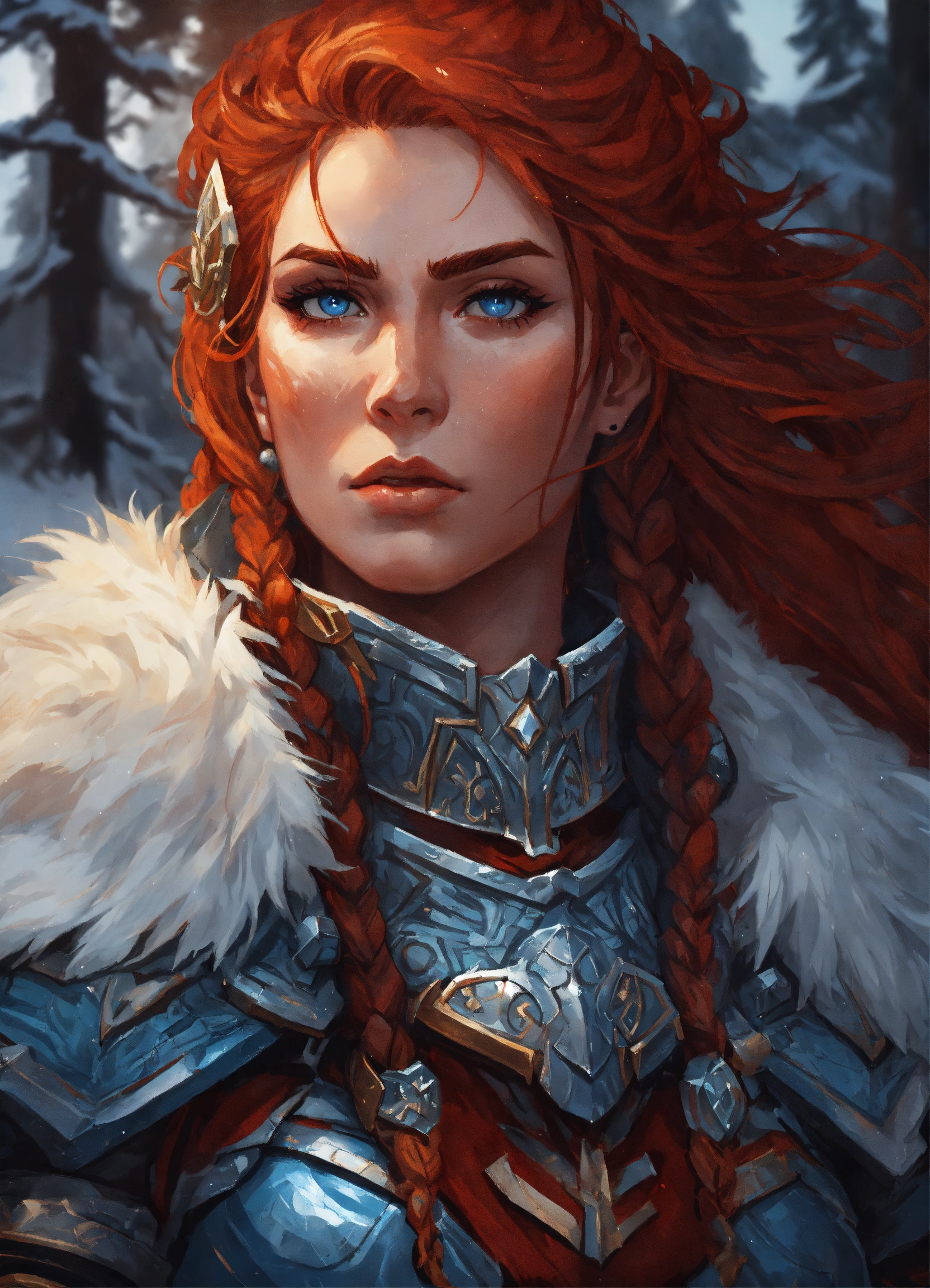 Lexica - A strong rugged woman in intricate armor, highly detailed ...