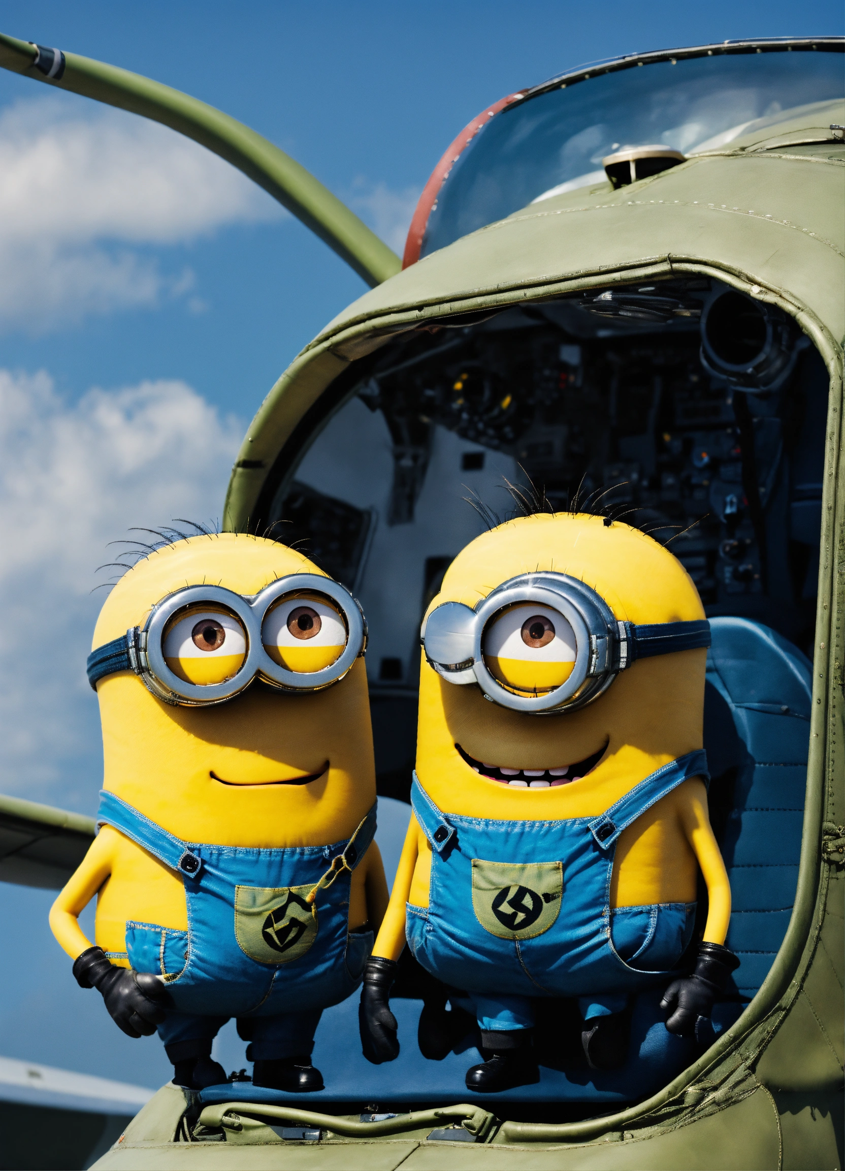 Lexica - Laughing minions in the cockpit of an aircraft
