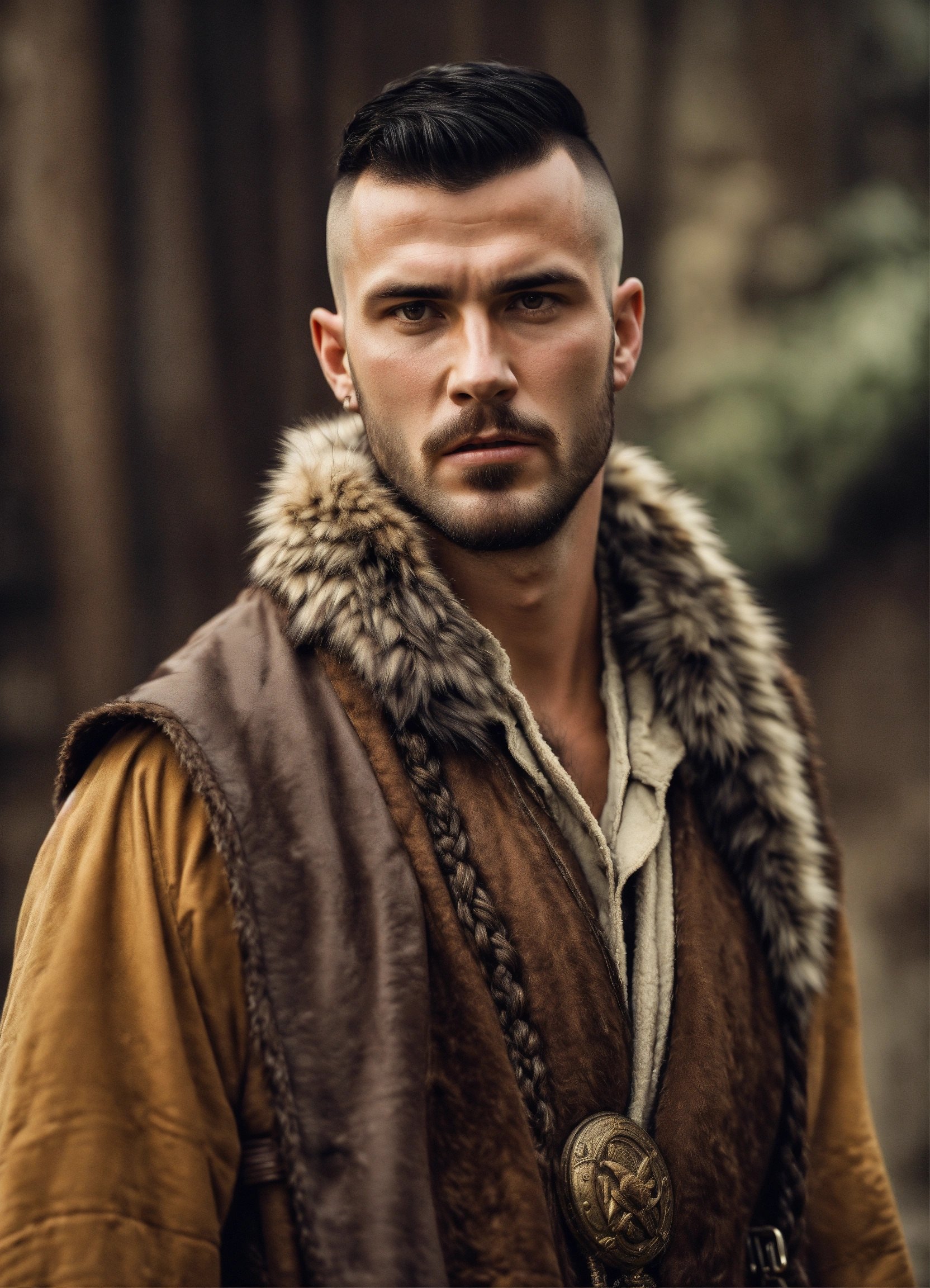 Lexica - In photographic style a rugged scruffy pale german male black ...