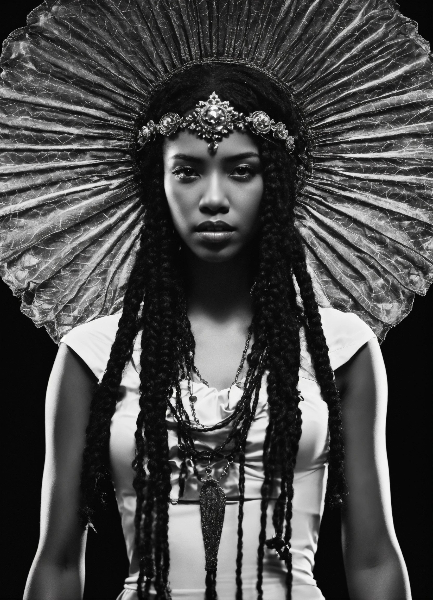 Lexica - Hope, personified, black and white