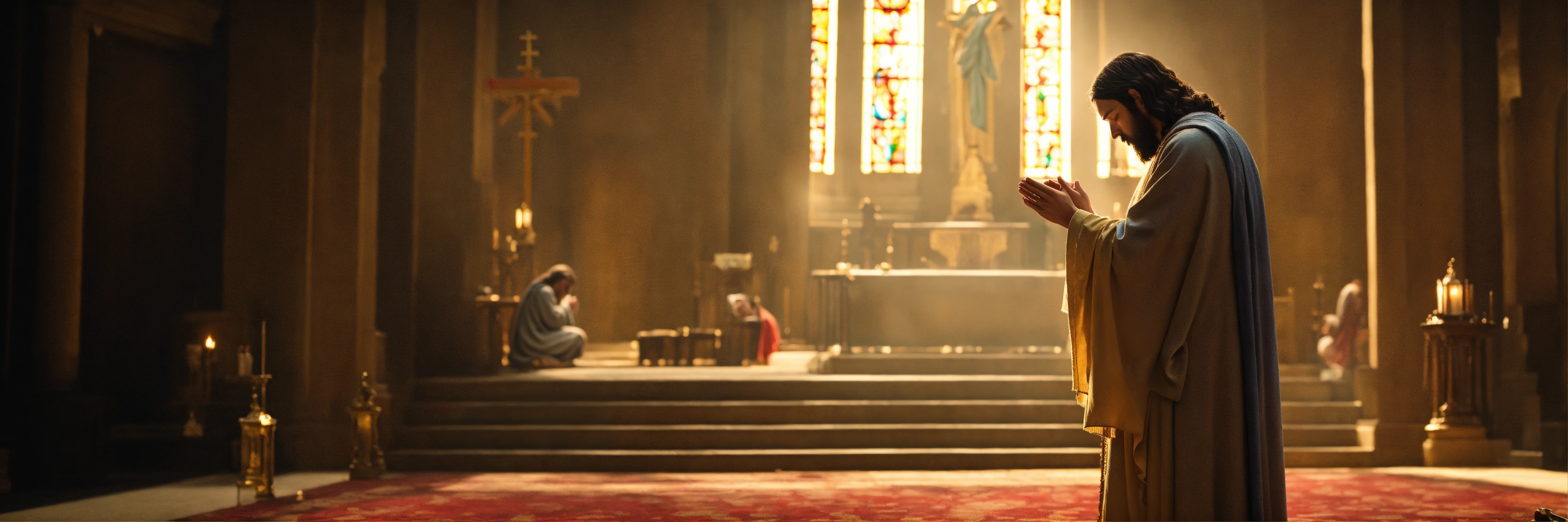 Lexica - Jesus, pray to god, alone praying, detailed, 4k, focused ...