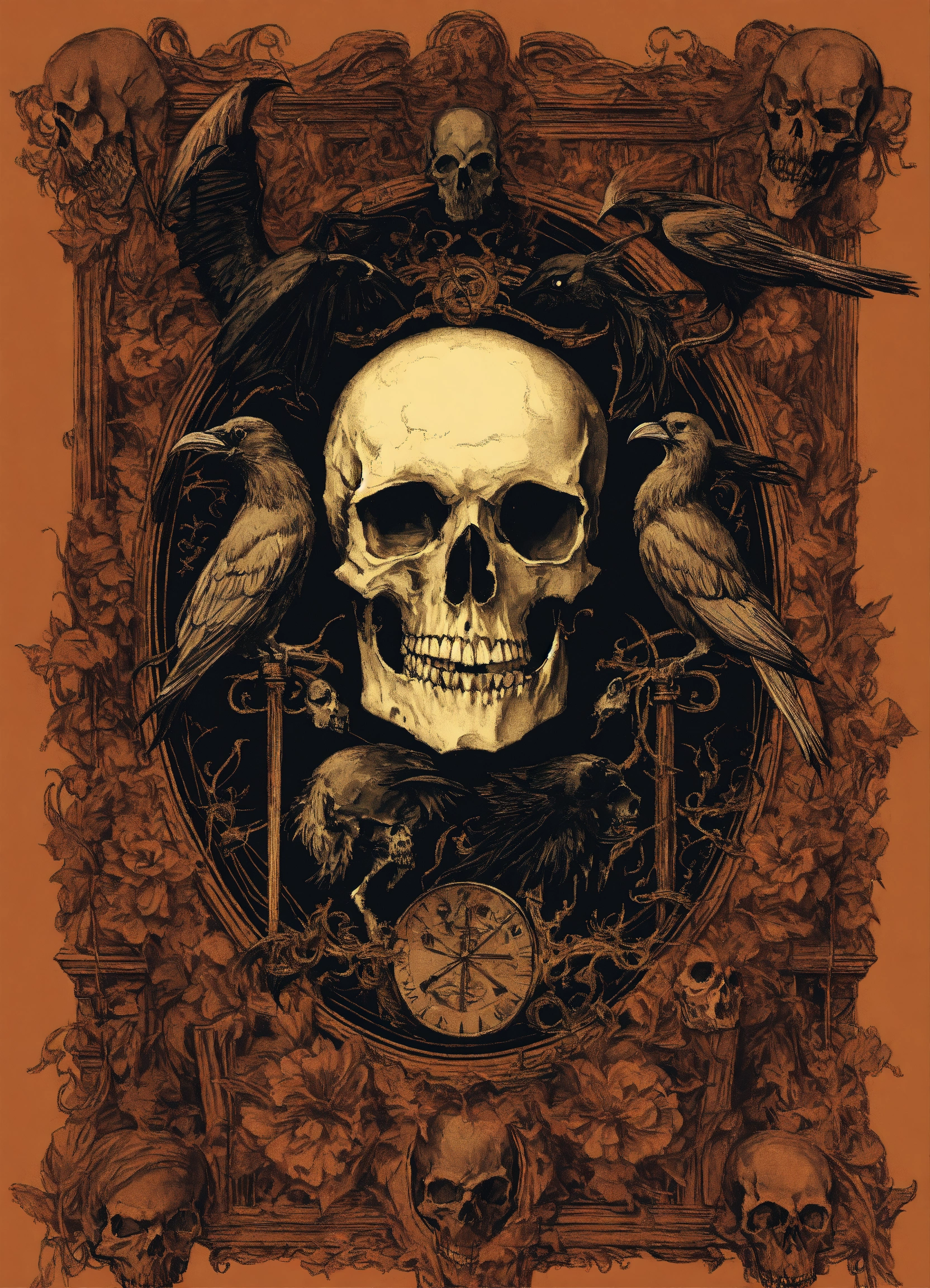 Lexica - Albrecht Durer style, satanic symbols, angry vampire skull ...