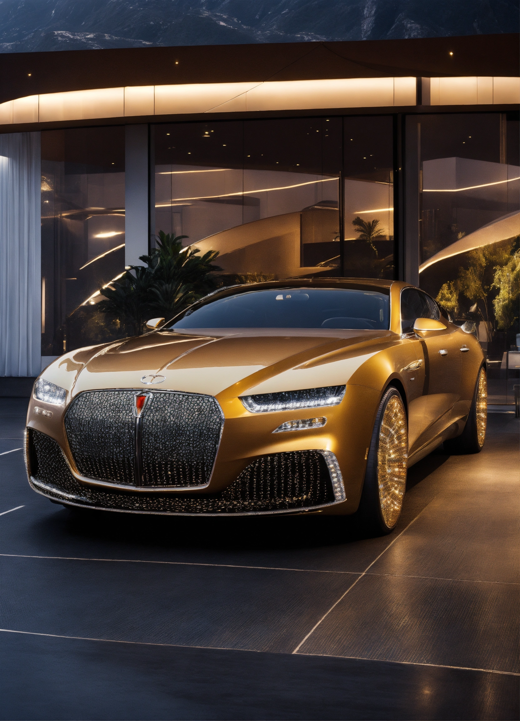 Lexica - Luxury unknown car, chic car diamond design