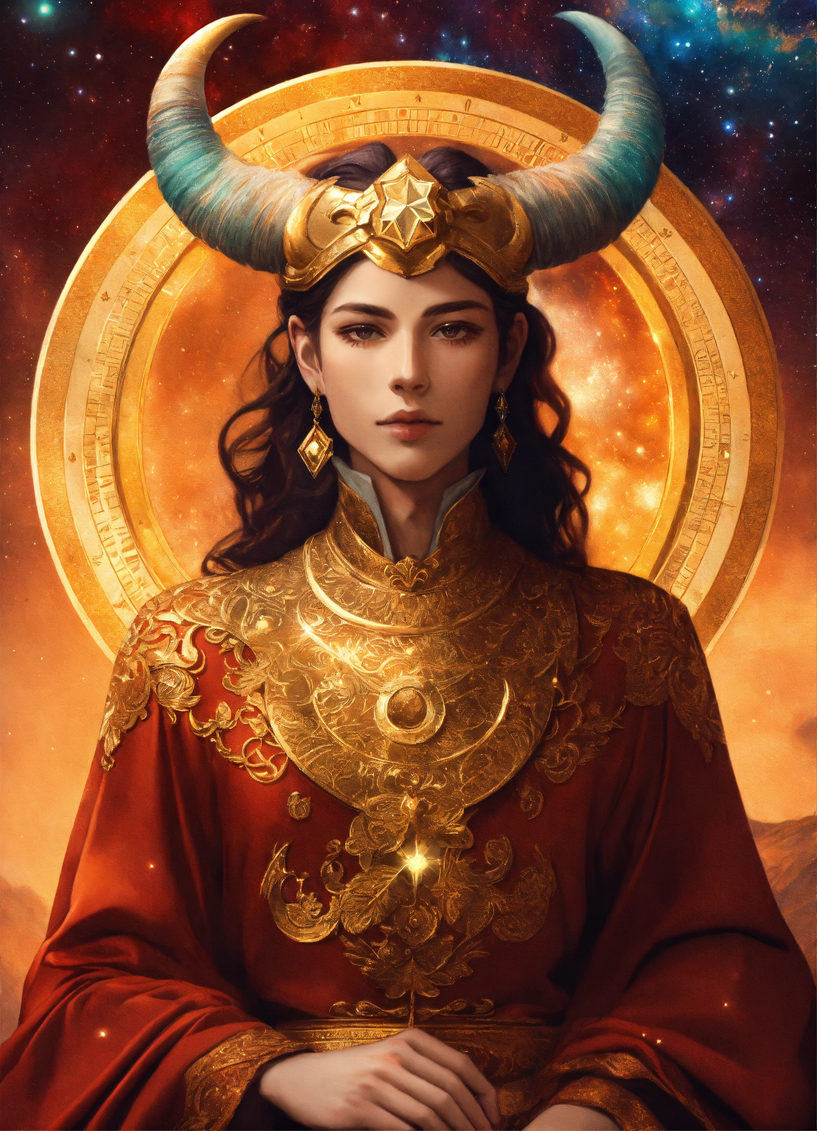 Lexica - The star sign of TAURUS personified as a person, royal clothes ...