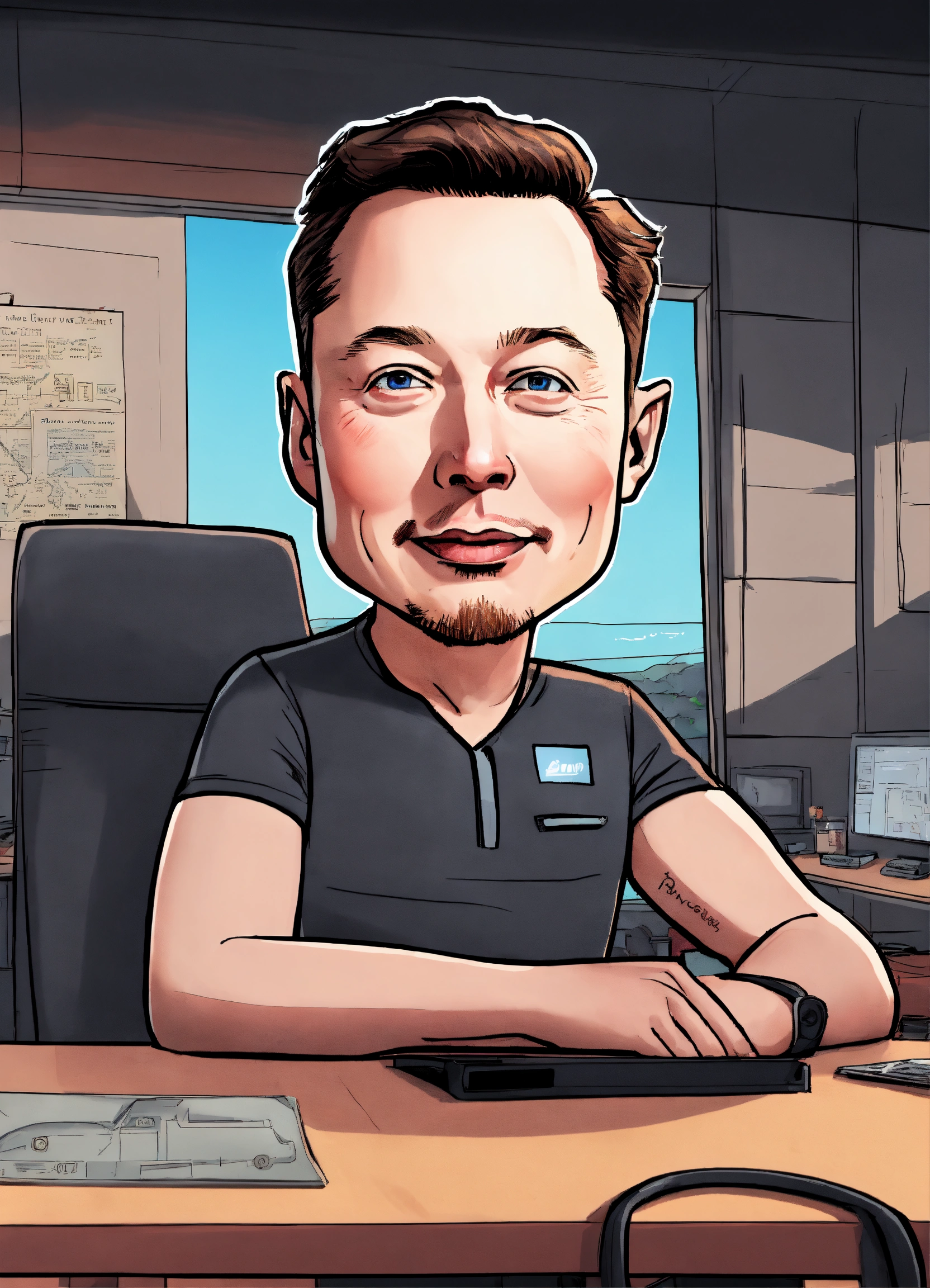 Lexica - Elon musk cartoon