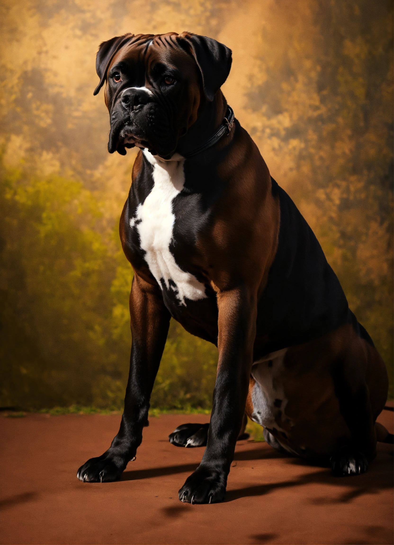 Lexica - Black boxer with a big boxer