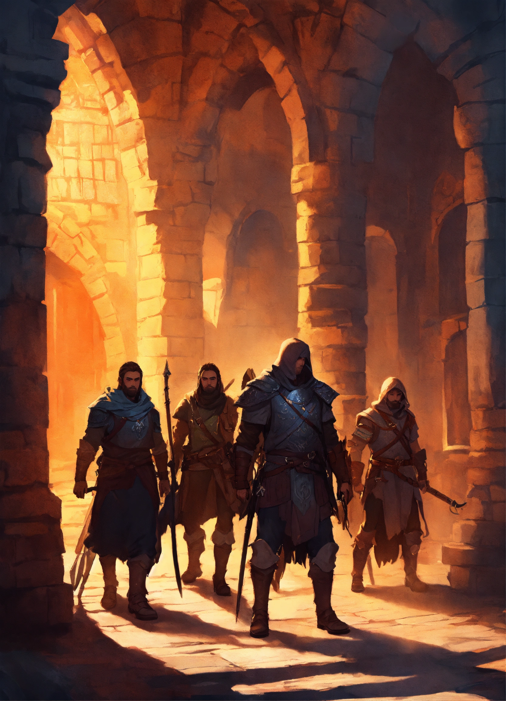 Lexica - A group of rpg warriors adventurerers entering a dungeon ...