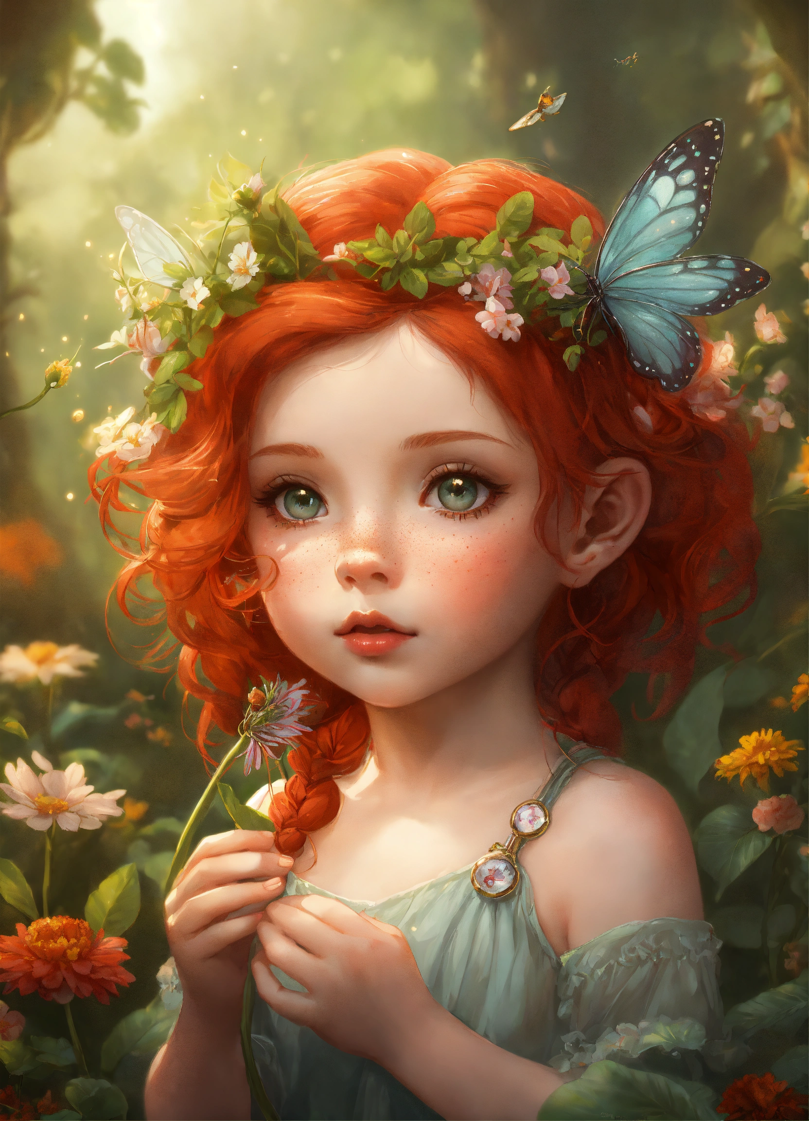 Lexica - Shot full body of a sweetness Baby Fairy chibi Girl freckled ...