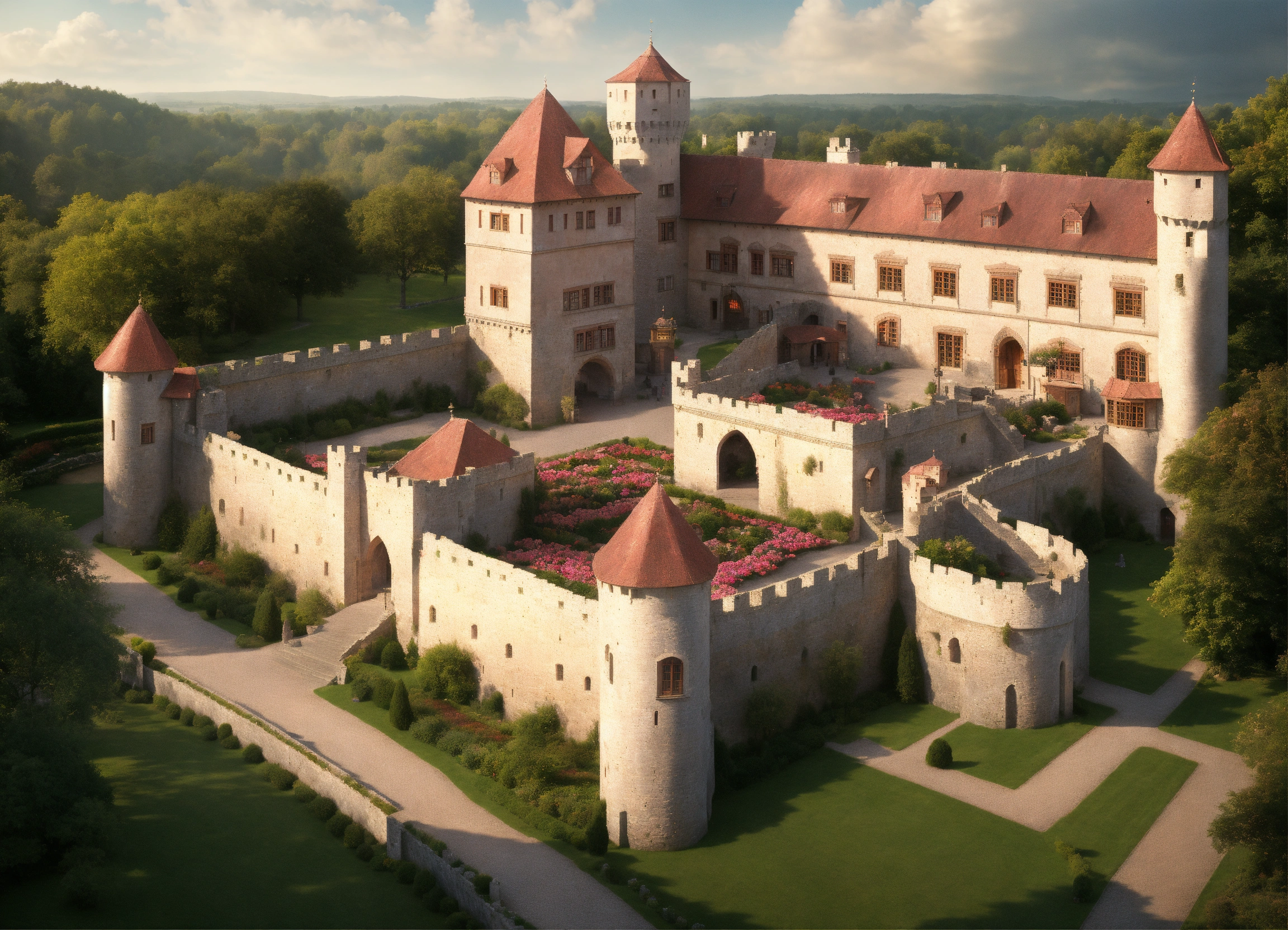 Lexica - Ultra realistic, photorealistic, bird's eye view of a small ...