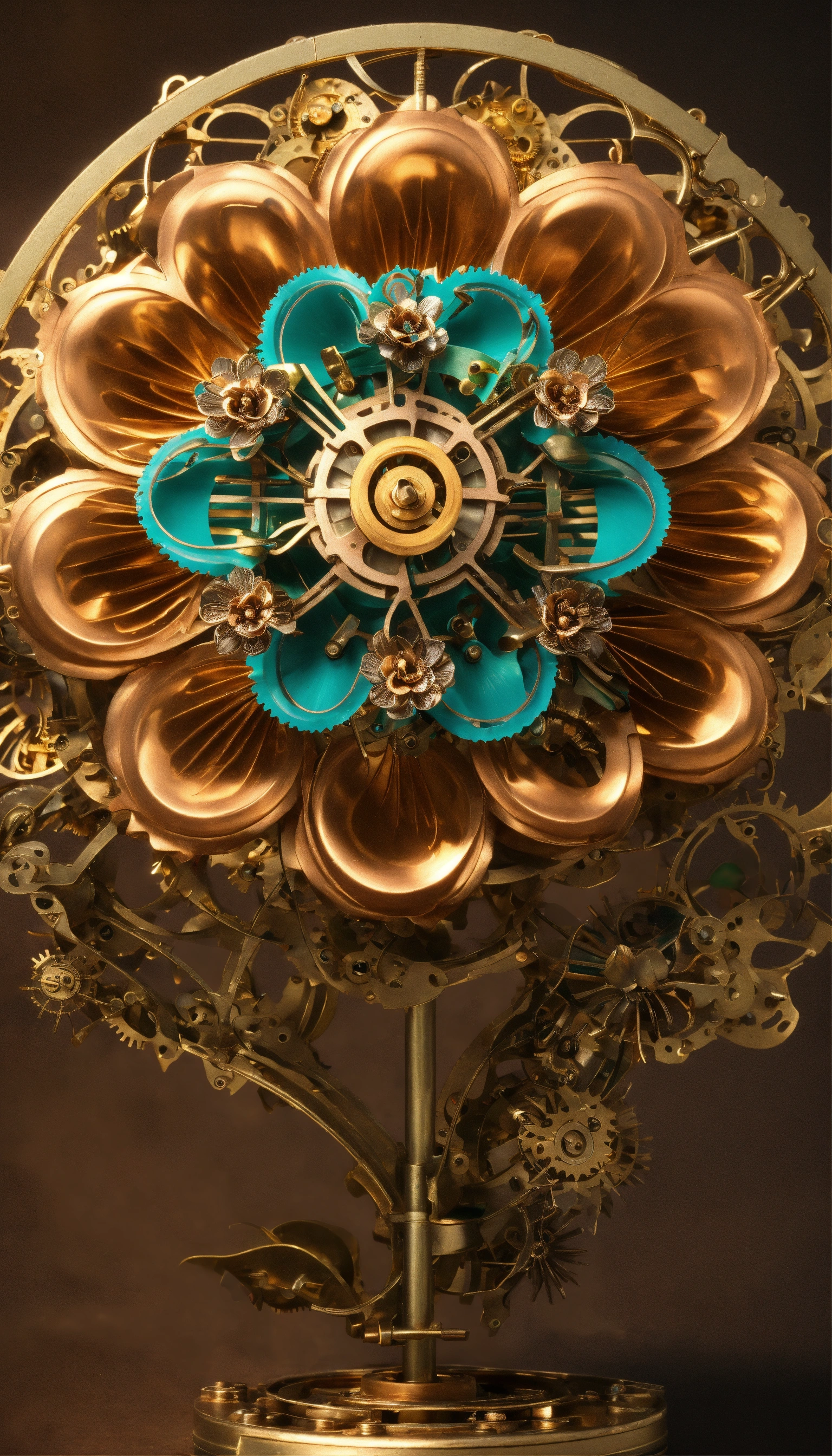 Lexica - Complex multilayer metal mechanical mechanism steampunk flower ...