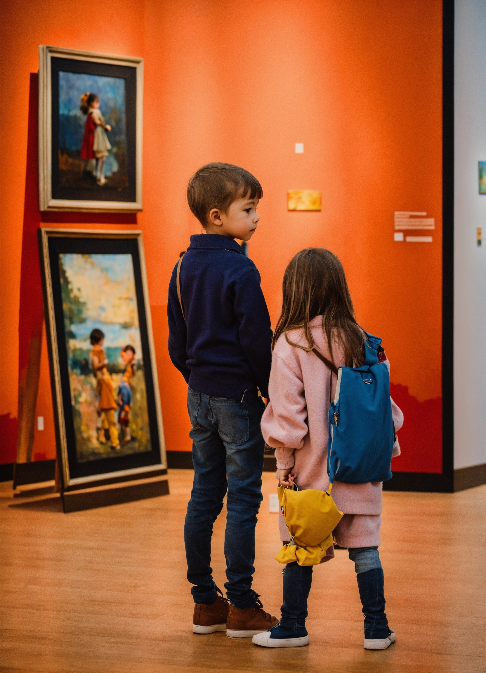 Lexica - Young children in an art gallery.