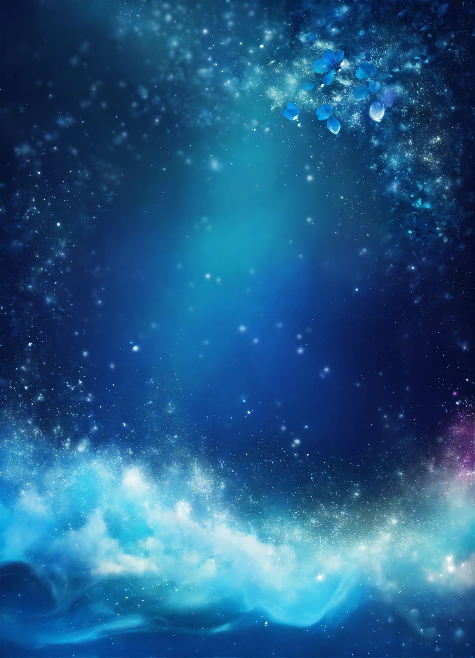 Lexica - Glitter mist. Paint water splash. Magic spell. Blue silver ...