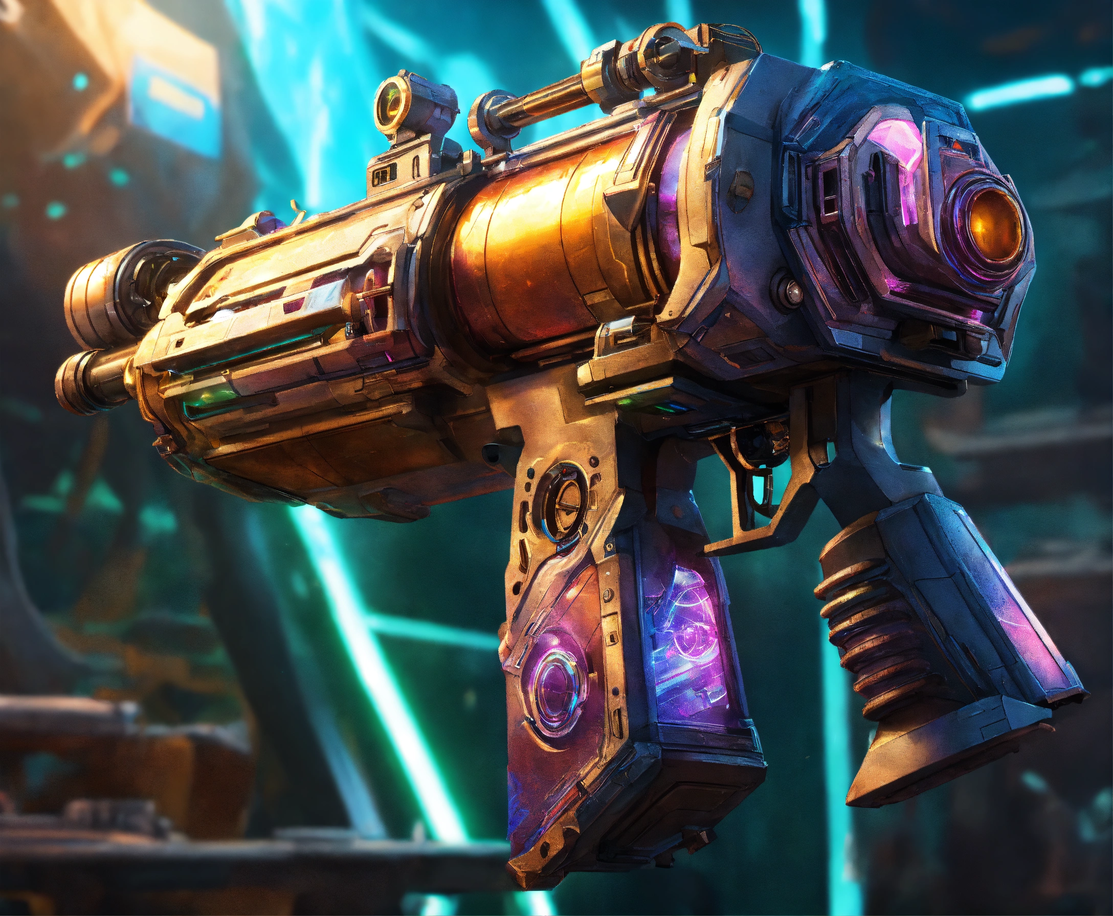 Lexica - A side-view of an unstable mysterious element powered blaster ...