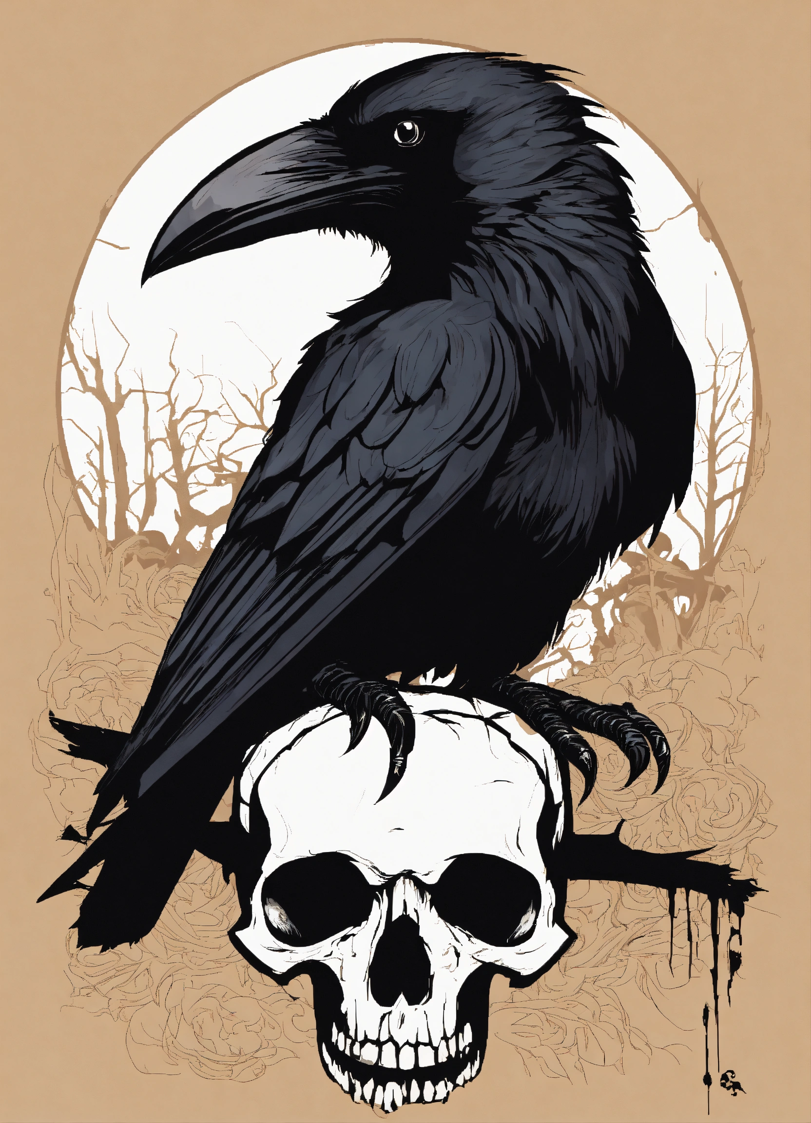 Lexica - An imposing crow with a penetrating gaze, carrying its pose ...