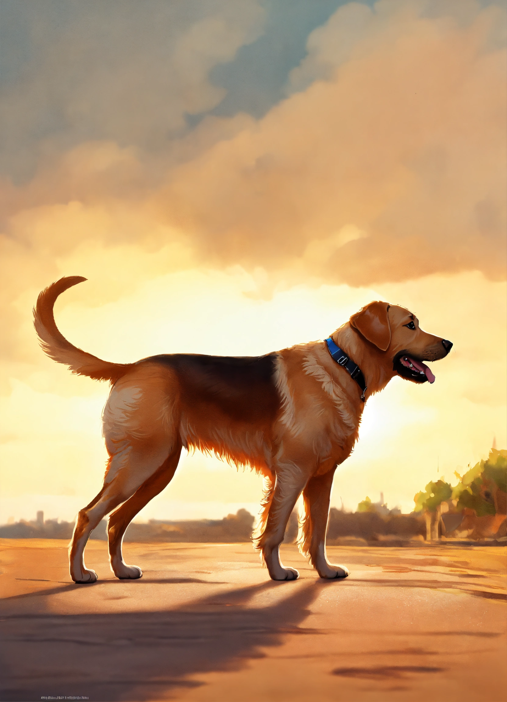 Lexica - Highly realistic side view of a walking labrador Pixar style ...