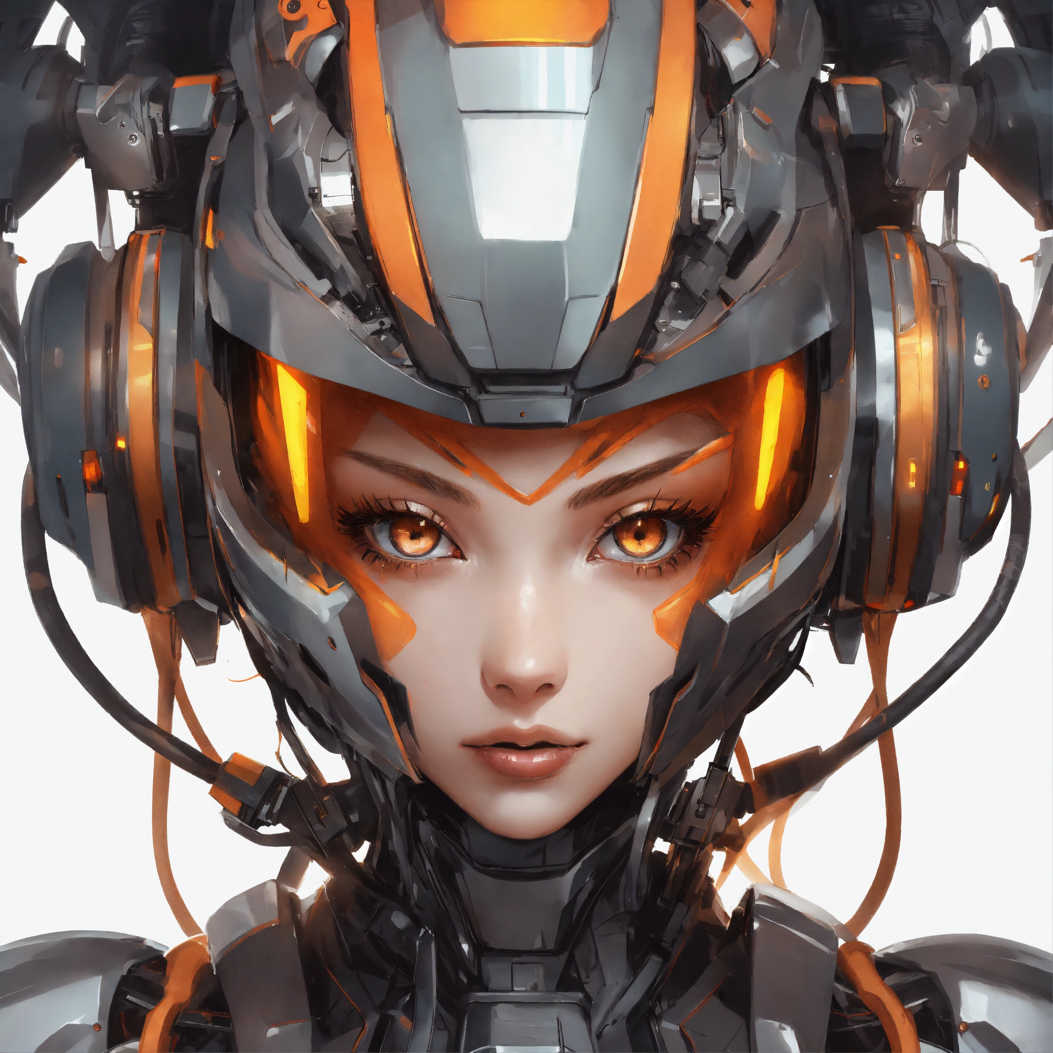 Lexica - Abstract style anime art of a robot girl, 8k, angled view ...