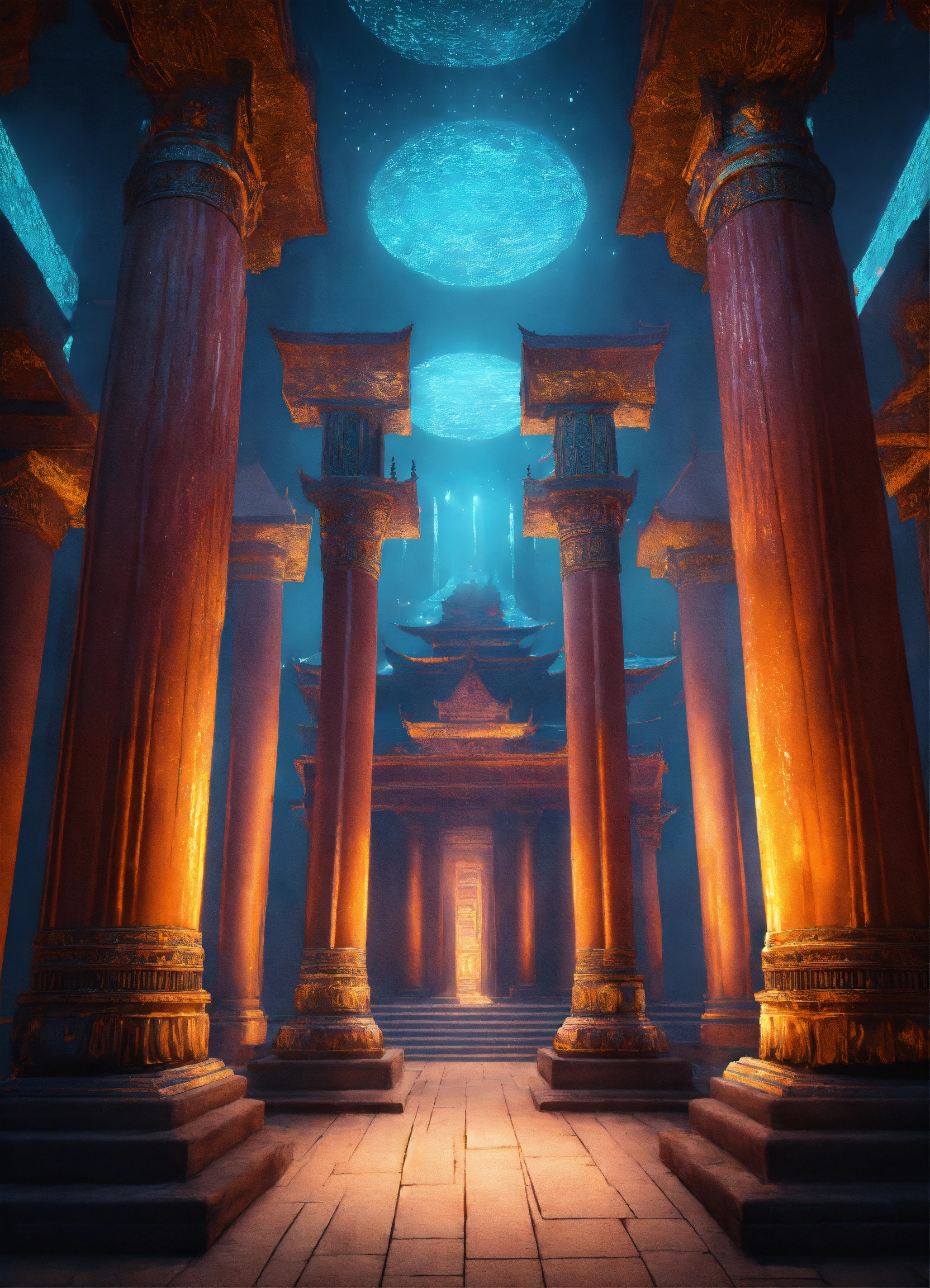 Lexica - Magic Temple Ethereal Pillars 8K