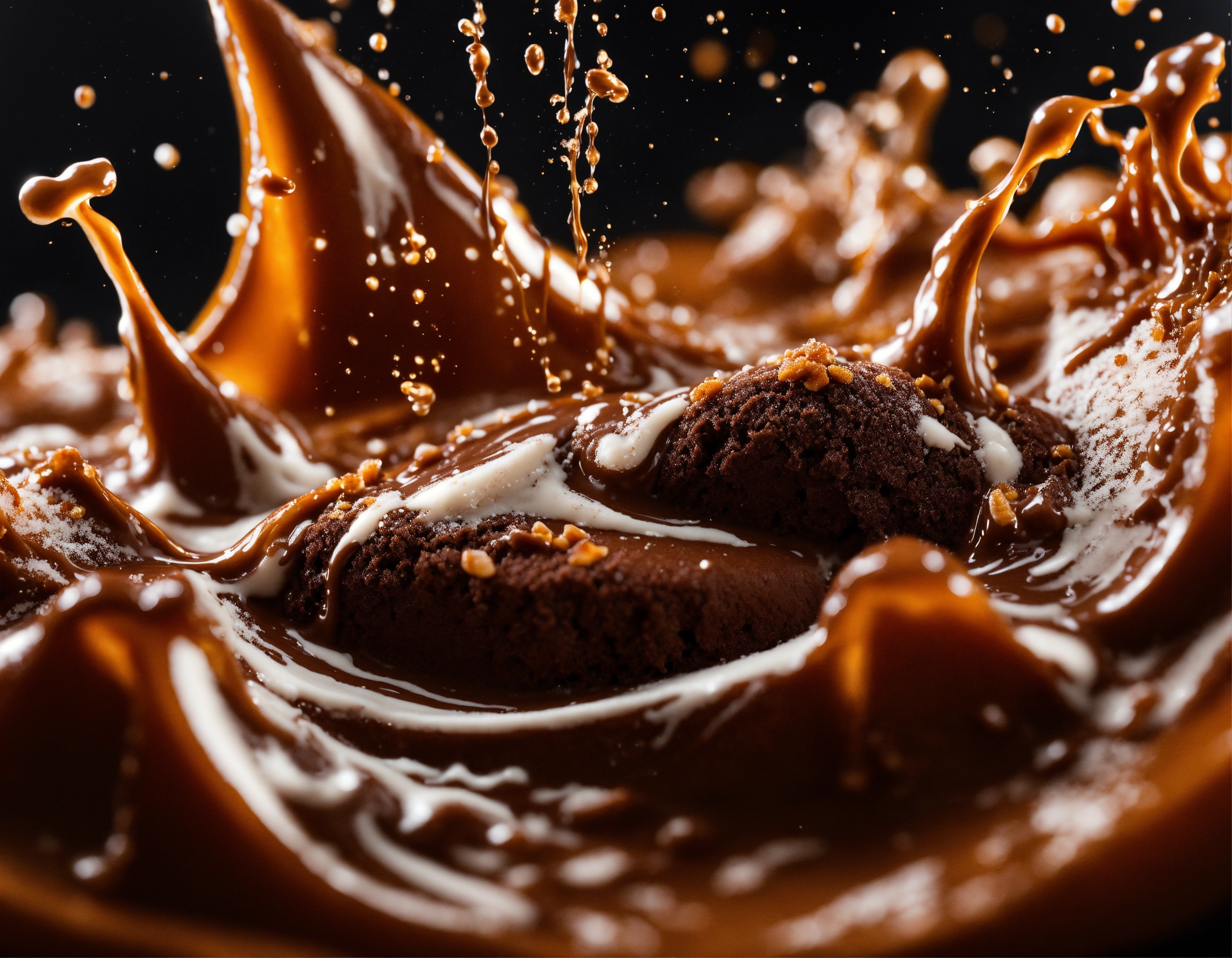 Lexica - Soft chocolate flowing from the inside with spectacular ...