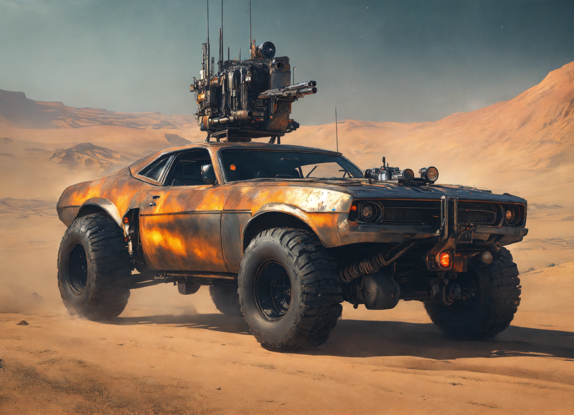 Lexica - Mad Max vehicle built Armour guns, trending on ArtStation ...