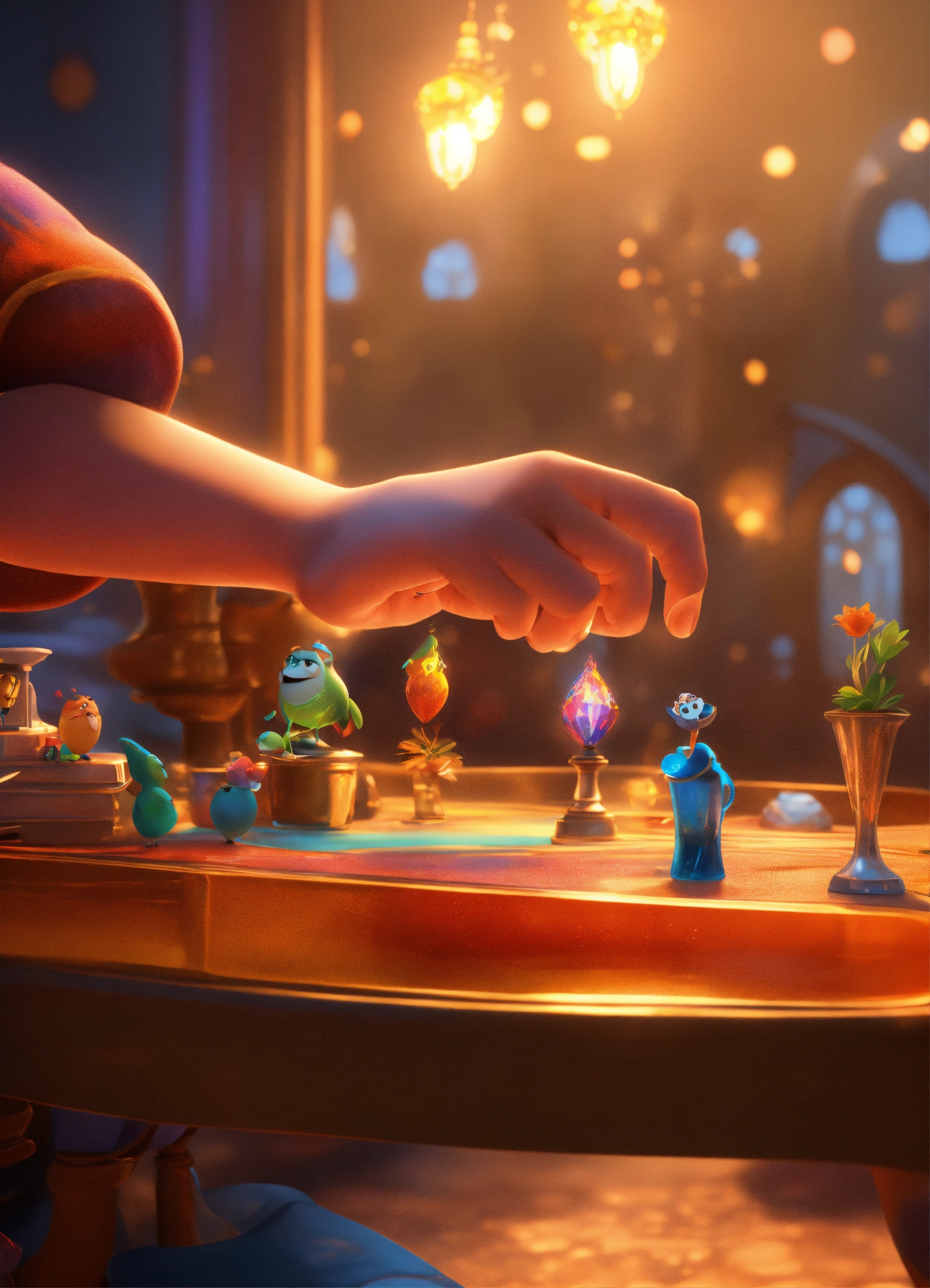 Lexica - Create a 3D rendering of a hand pointing its index finger ...