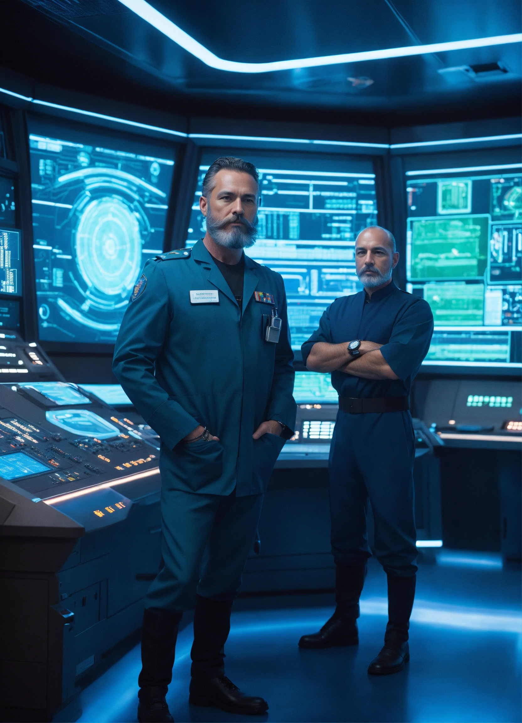 Lexica - 50 year old masculine star commander and nice trim beard ...