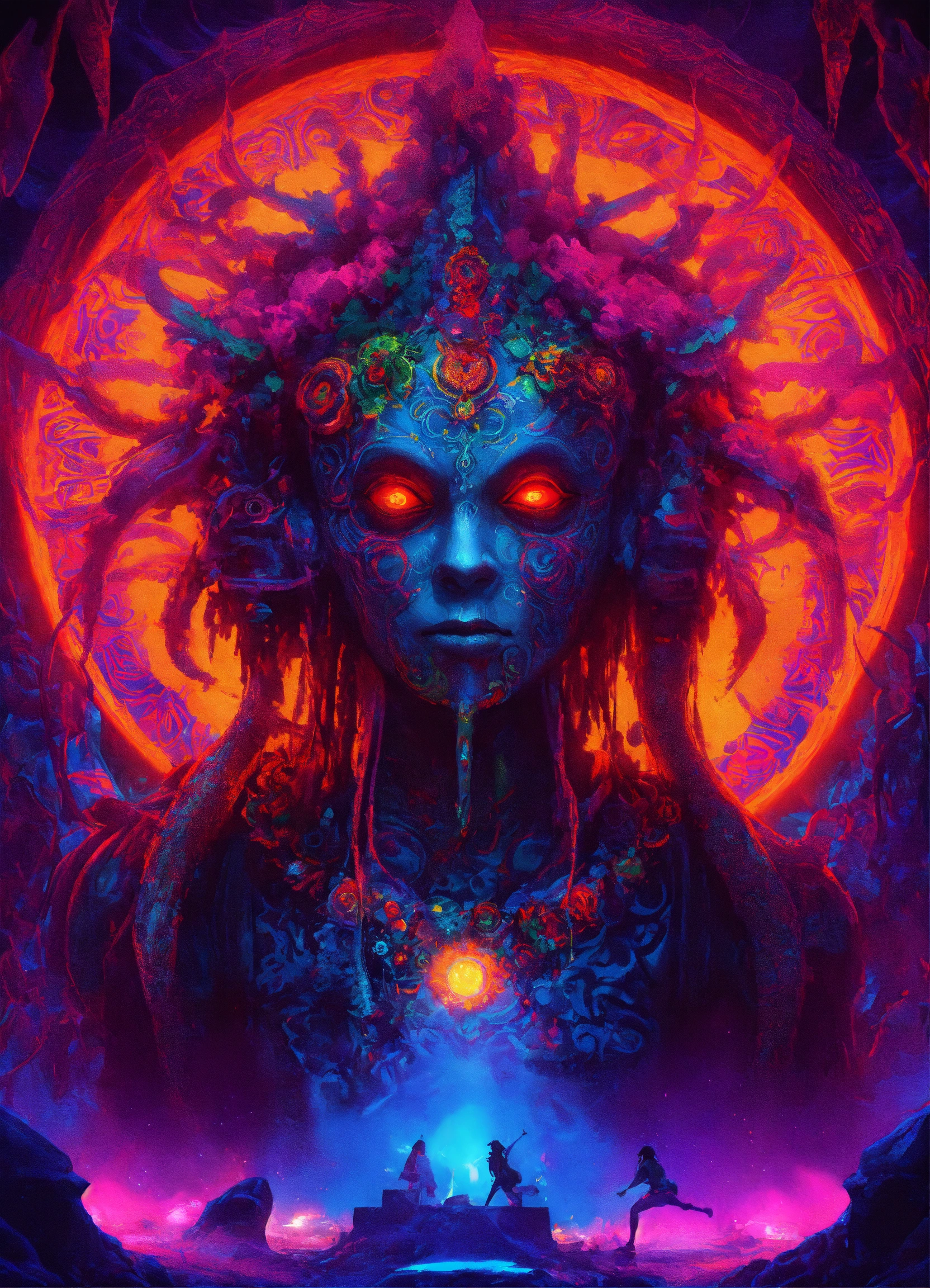 Lexica - Full body the grudge Bahpomet in Blacklight DMT demon ...