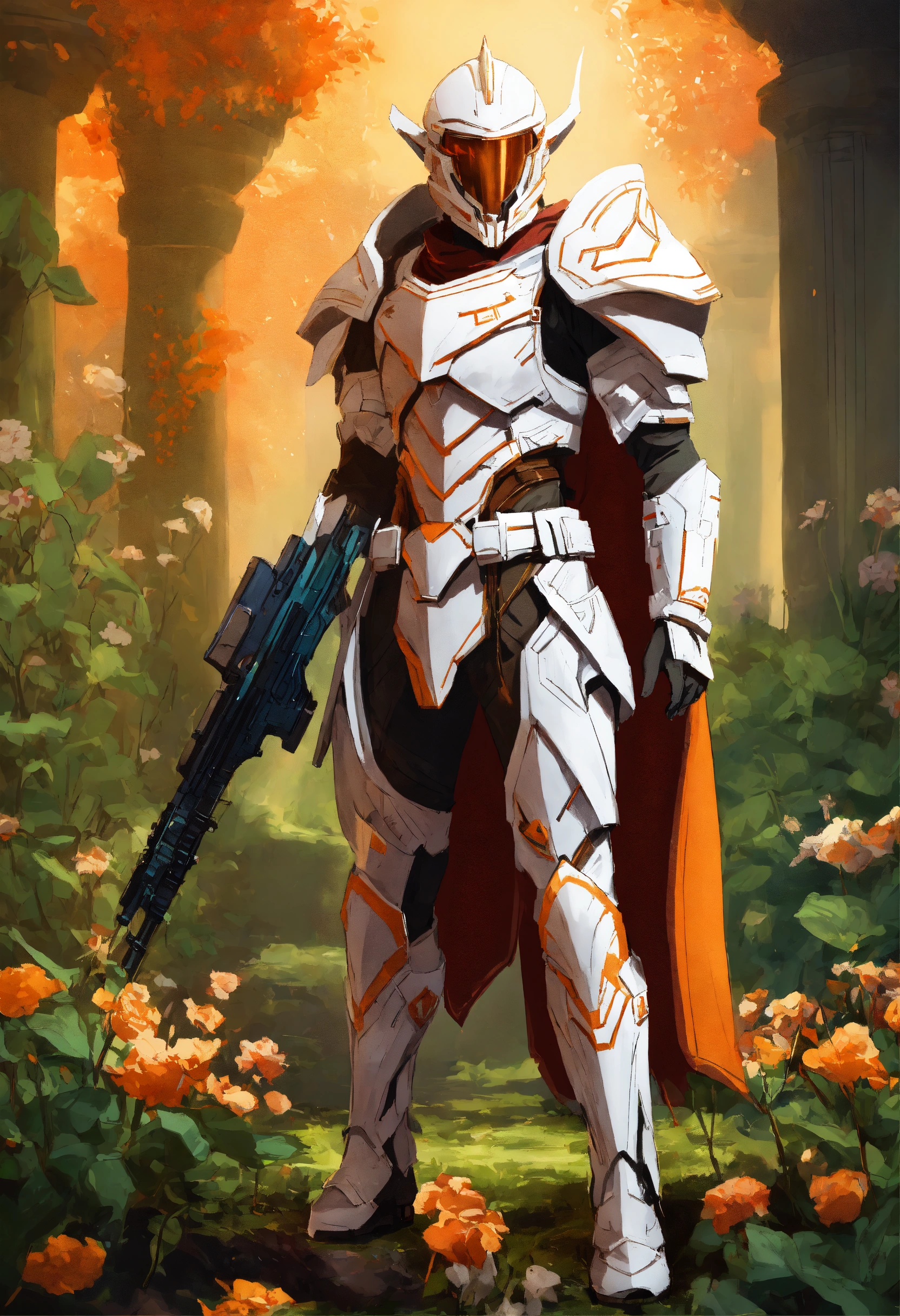 Lexica - Epic drawing of a full body of a high elf sci fi soldier ...