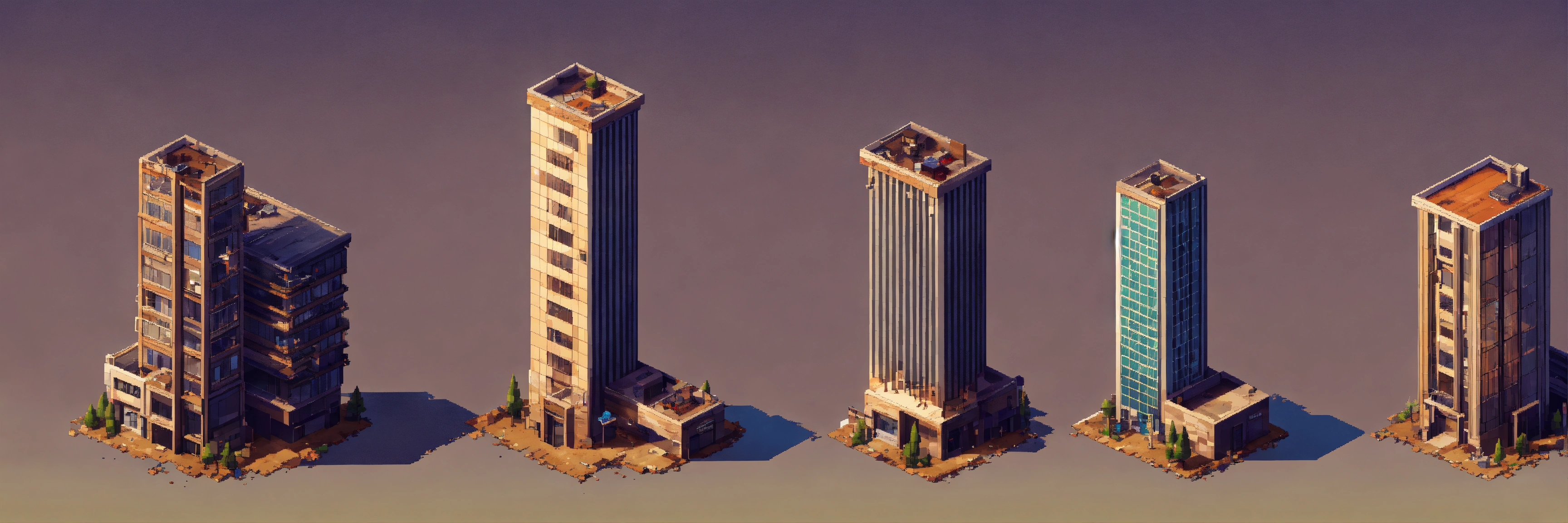 Lexica - Isometric. short to tall Upgrade progression of a post ...