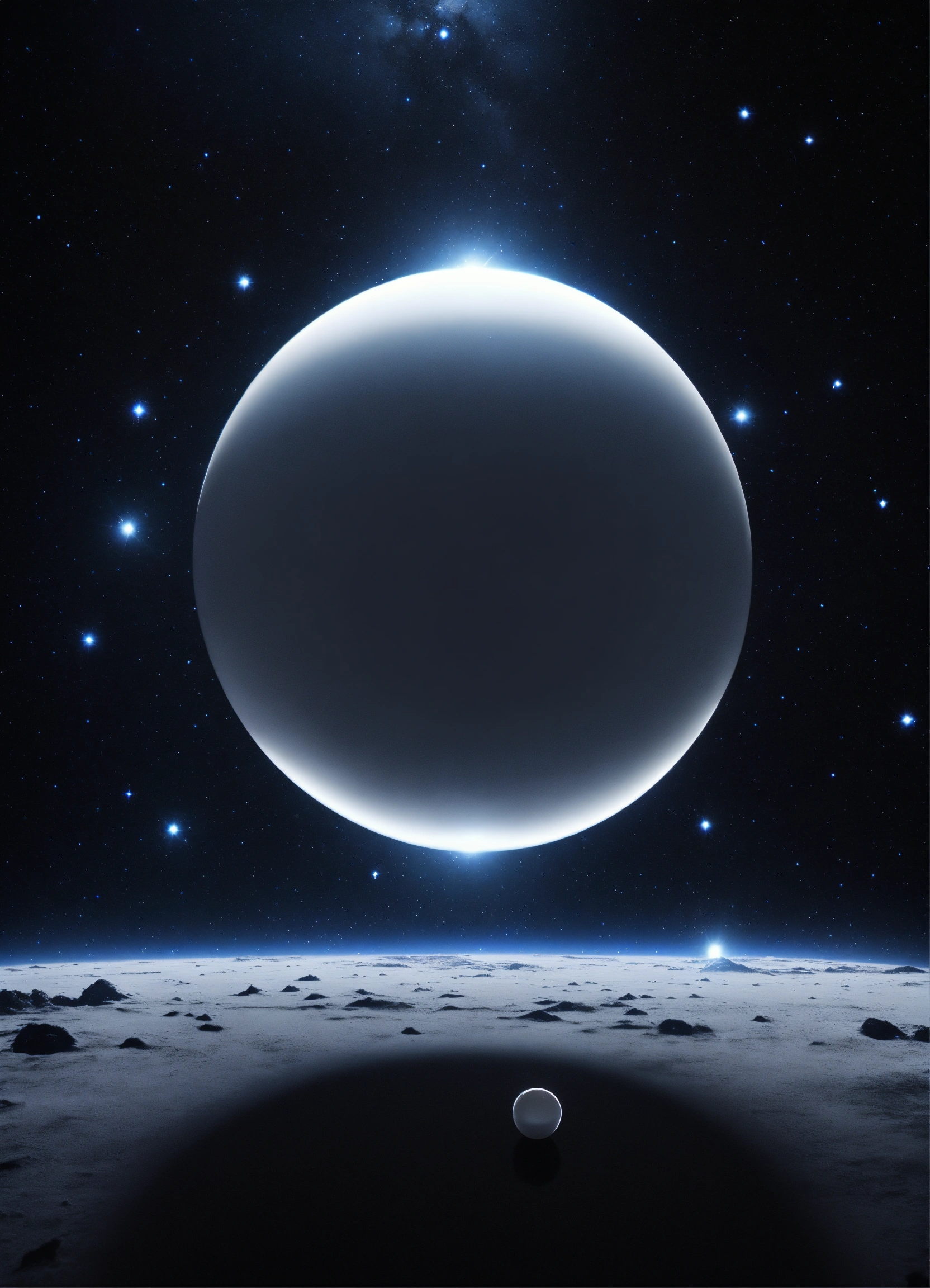 Lexica - A pure white glass orb floating in deep space. The orb must be ...