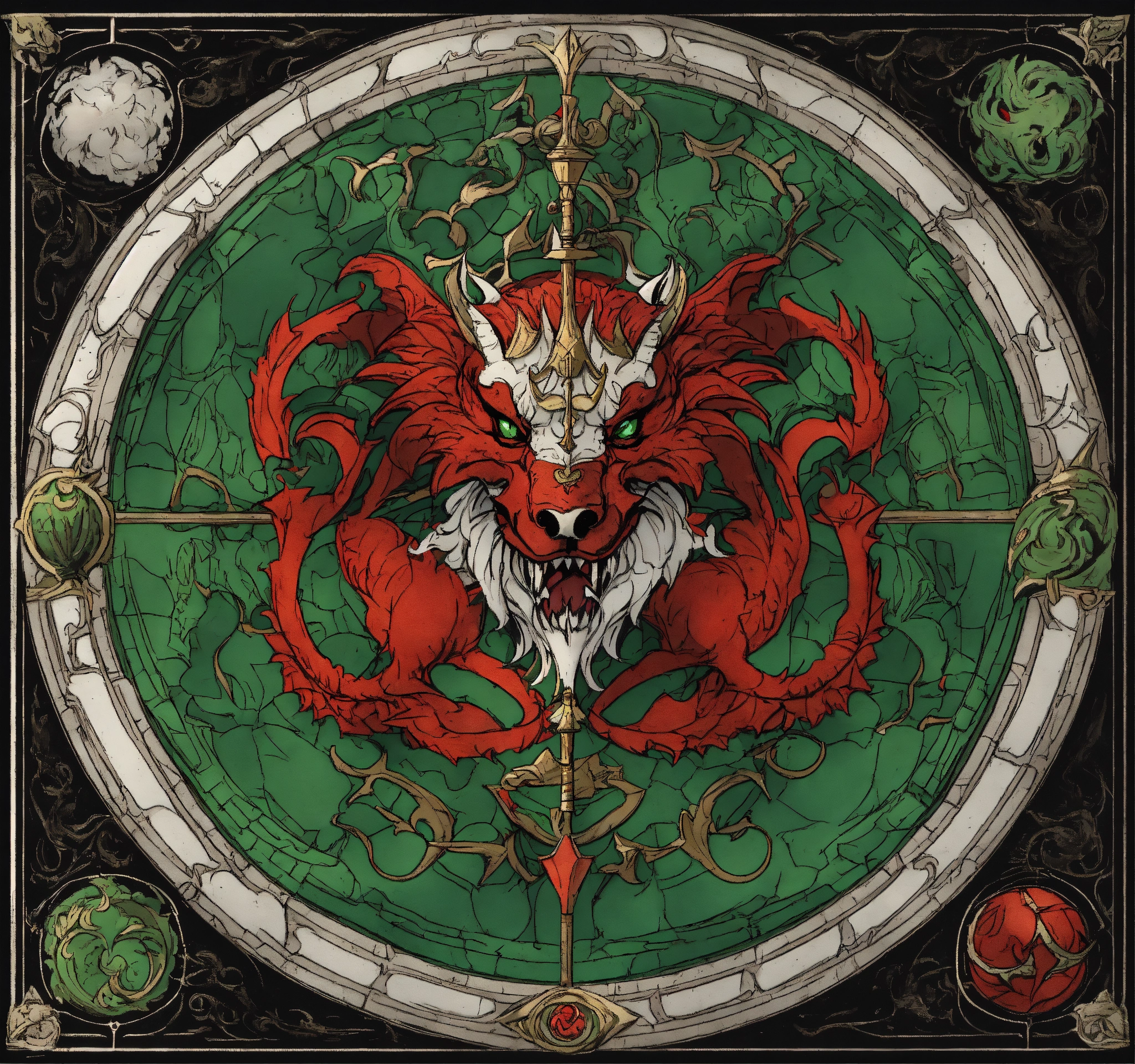 Lexica - Fantasy setting, heraldry for sinister Dragonborn kingdom, use ...