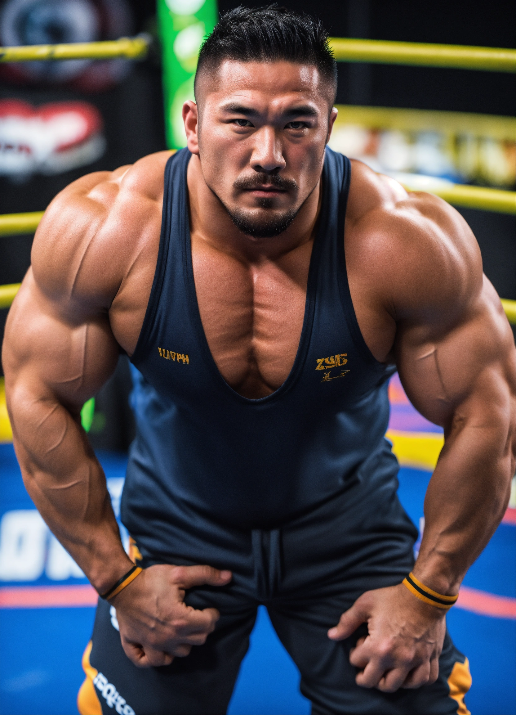 Lexica - 30-year-old wrestler with big muscles, bodybuilder, Japanese ...