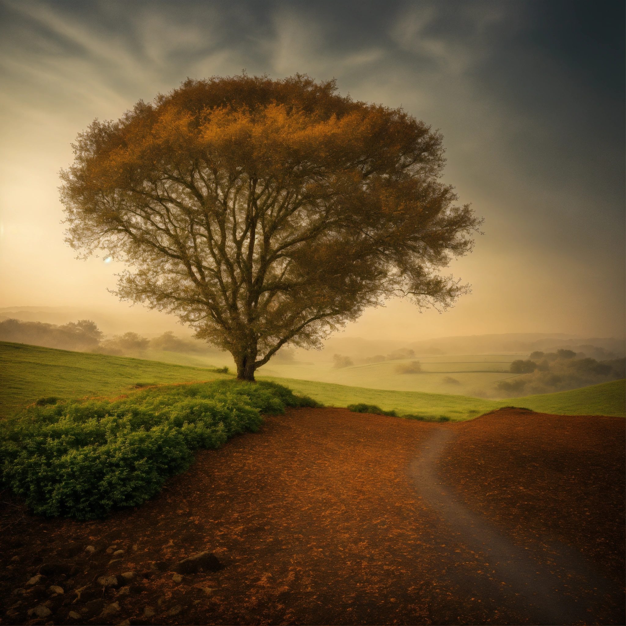 Lexica - High-resolution photograph a trees landscape abstract ...