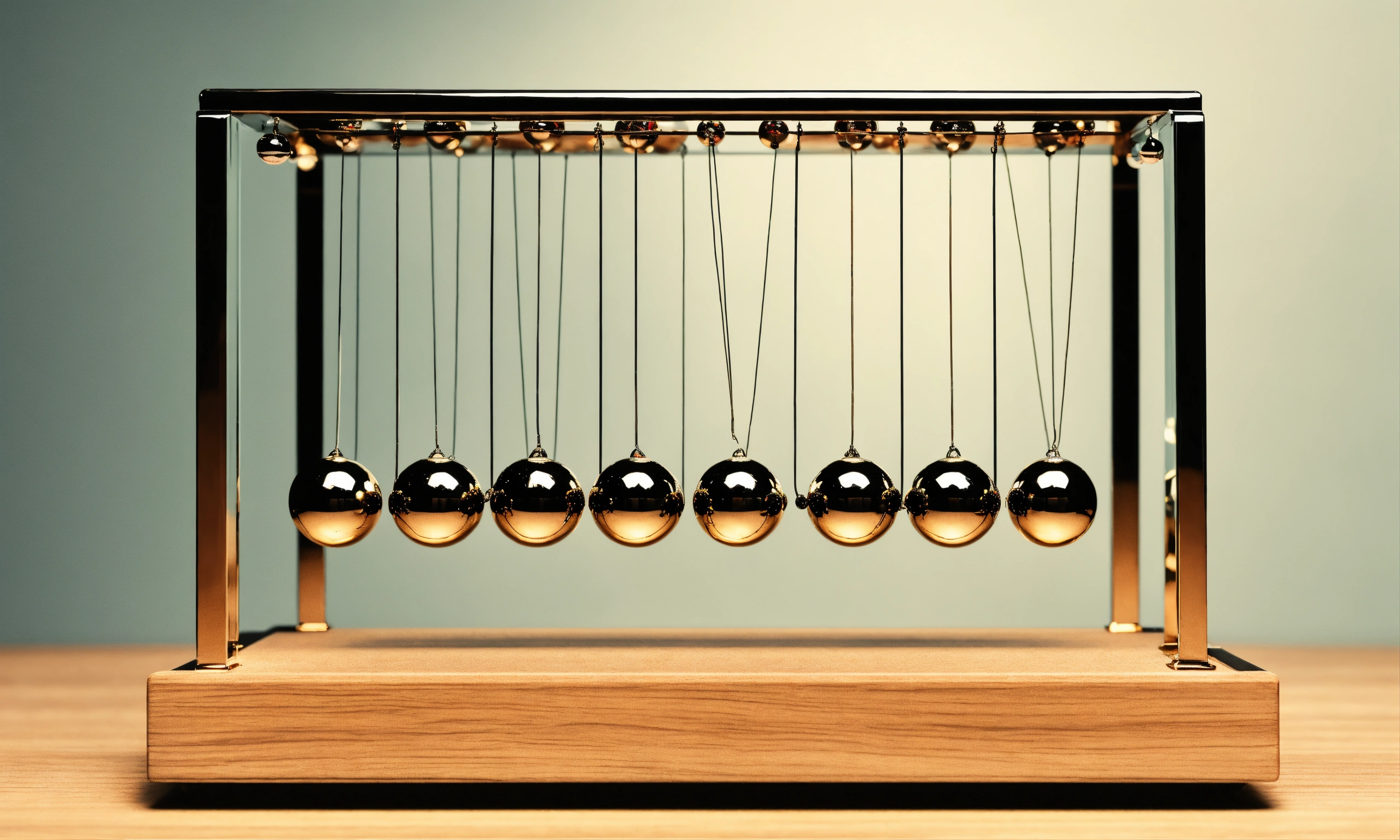 Lexica - Newtons cradle, pendulum isolated, five transparent balls ...