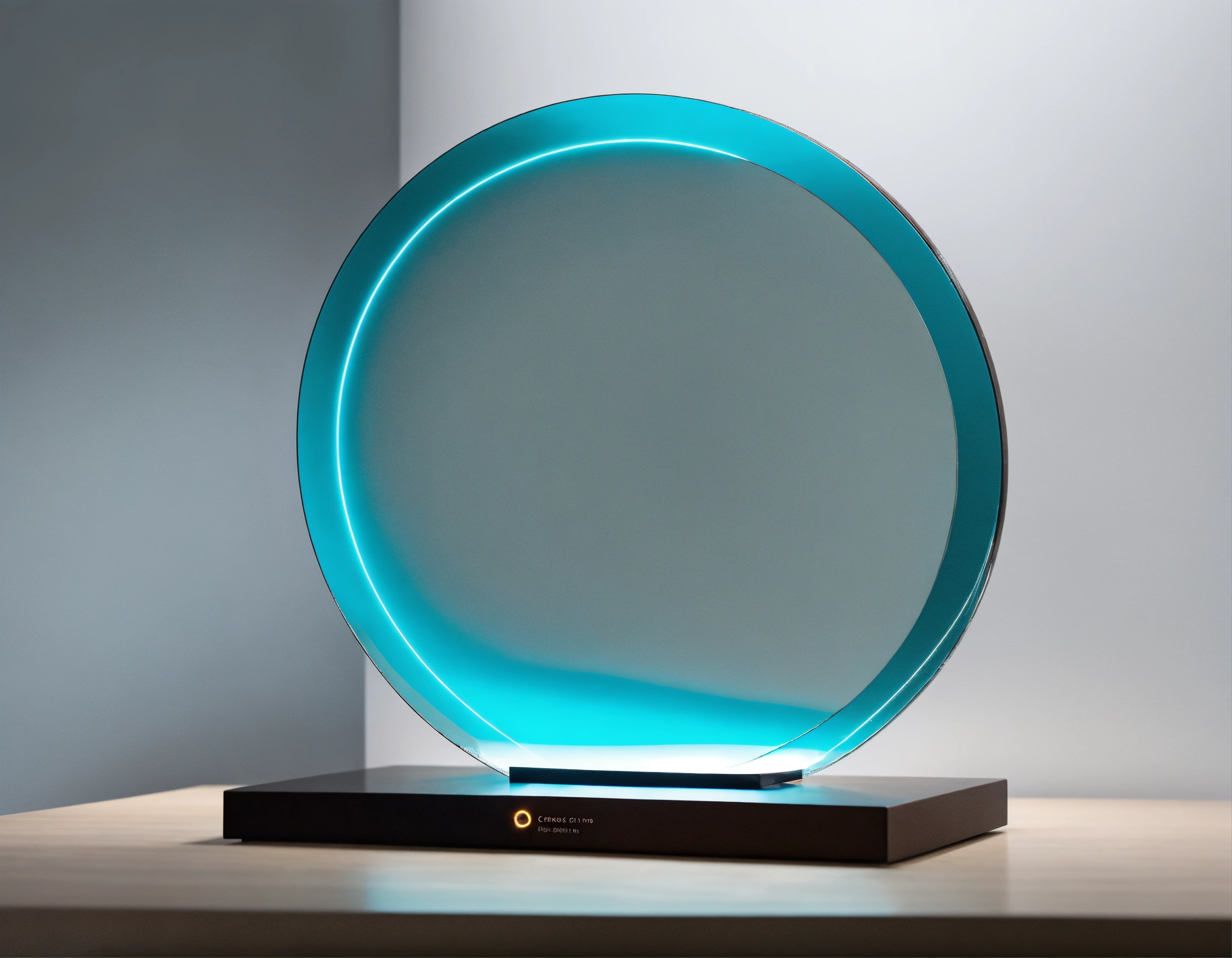 Lexica - Thin glass circle, seen from a side angle with a rotated ...