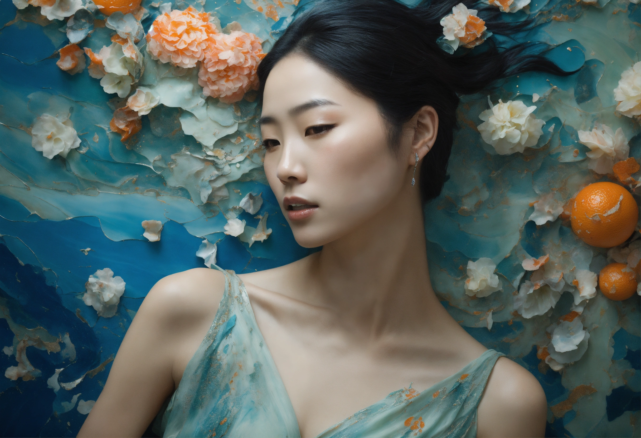 Lexica - "A middle-aged woman of Asian descent, her dark hair streaked ...