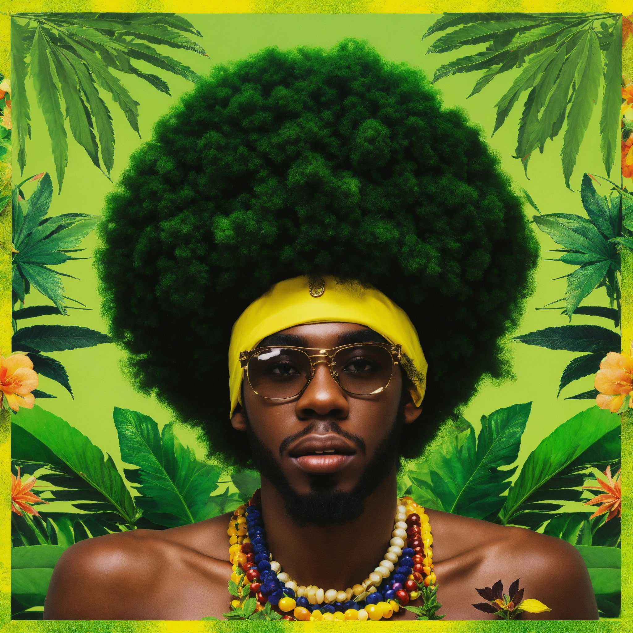 Lexica - Afro pop album cover ganja planter