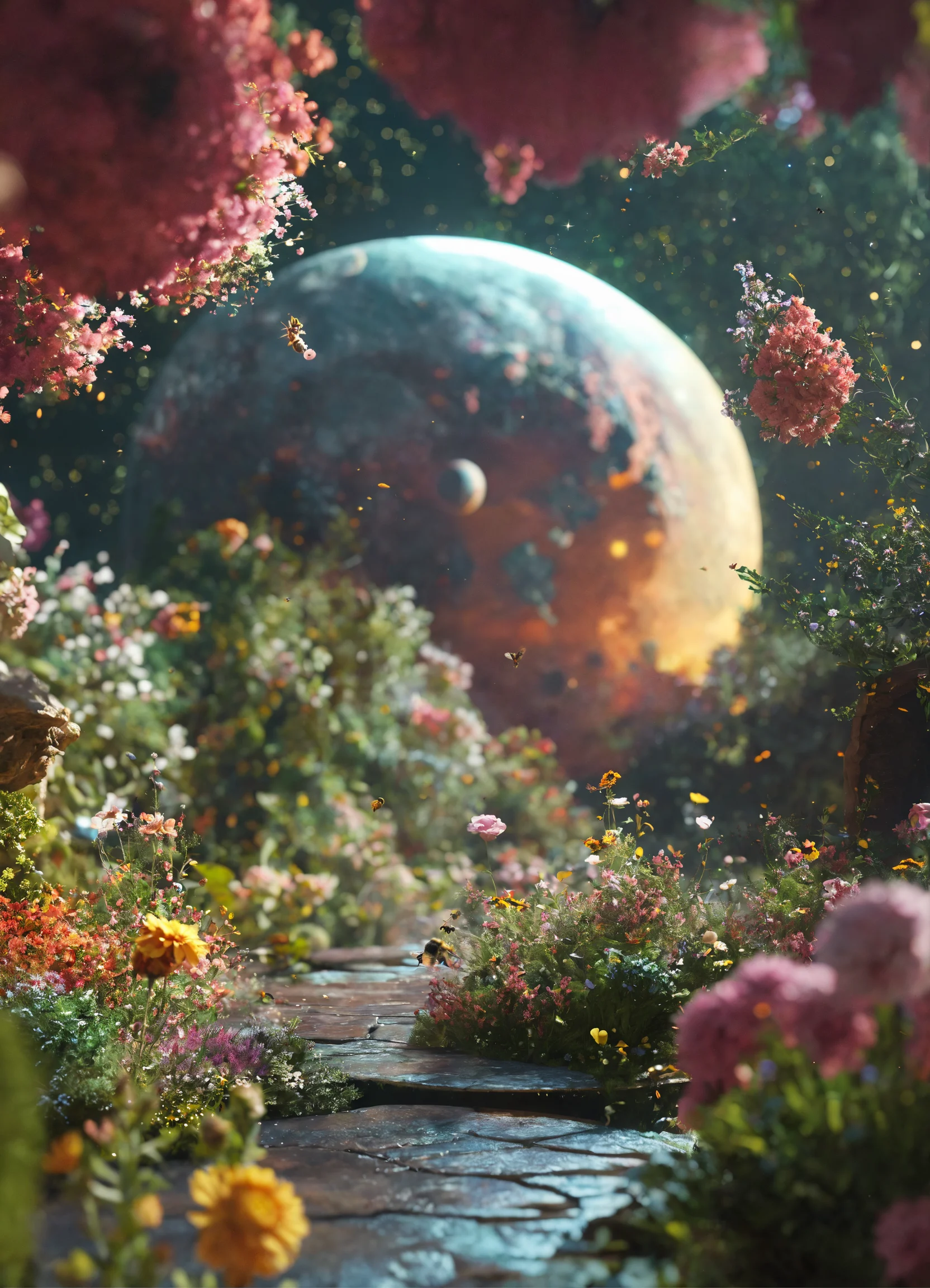 Lexica - In a garden where the cosmos are fused, planetary blossoms and ...