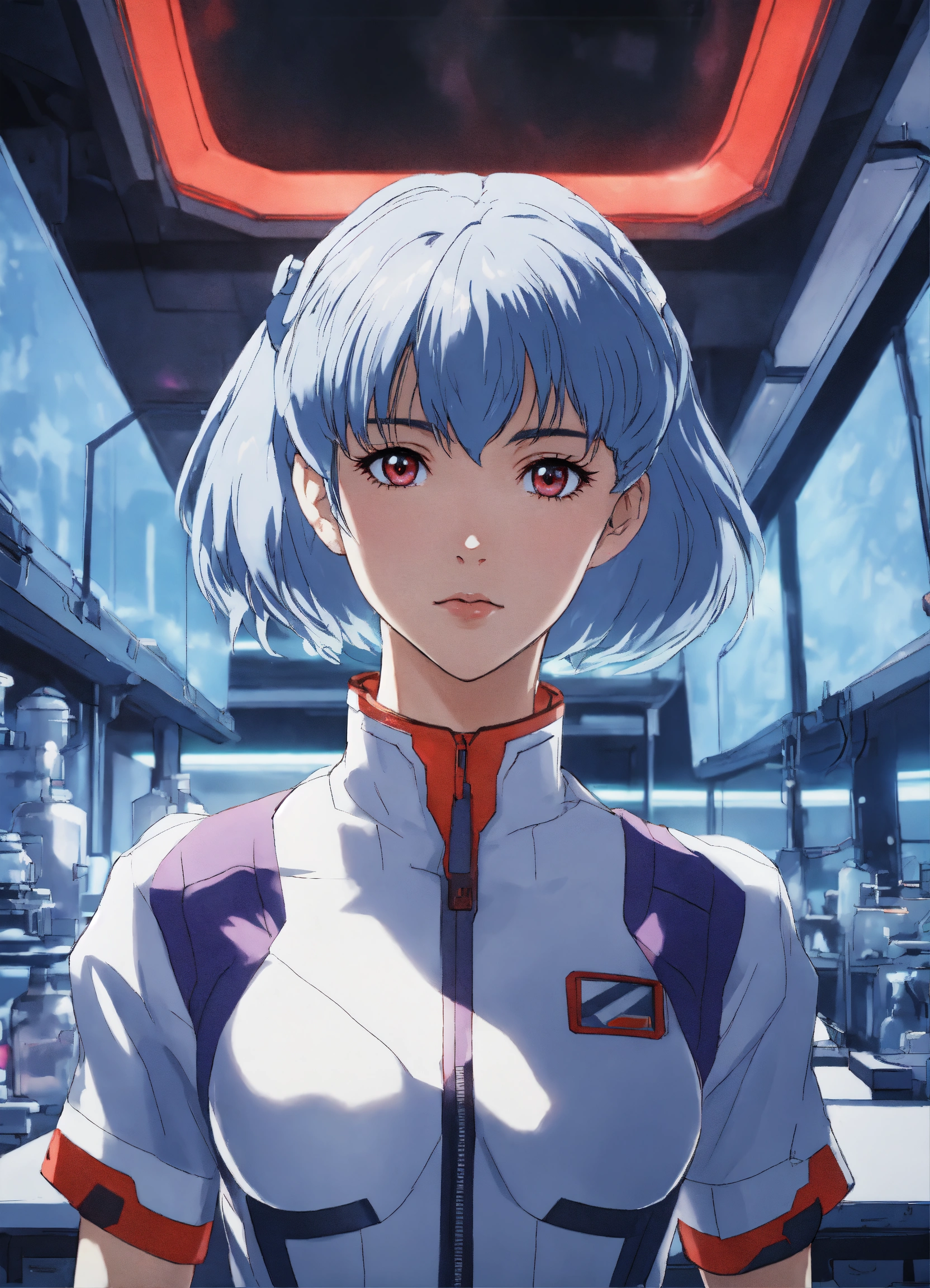 Lexica - Portrait of Rei Ayanami from Neon Genesis Evangelion, inside ...