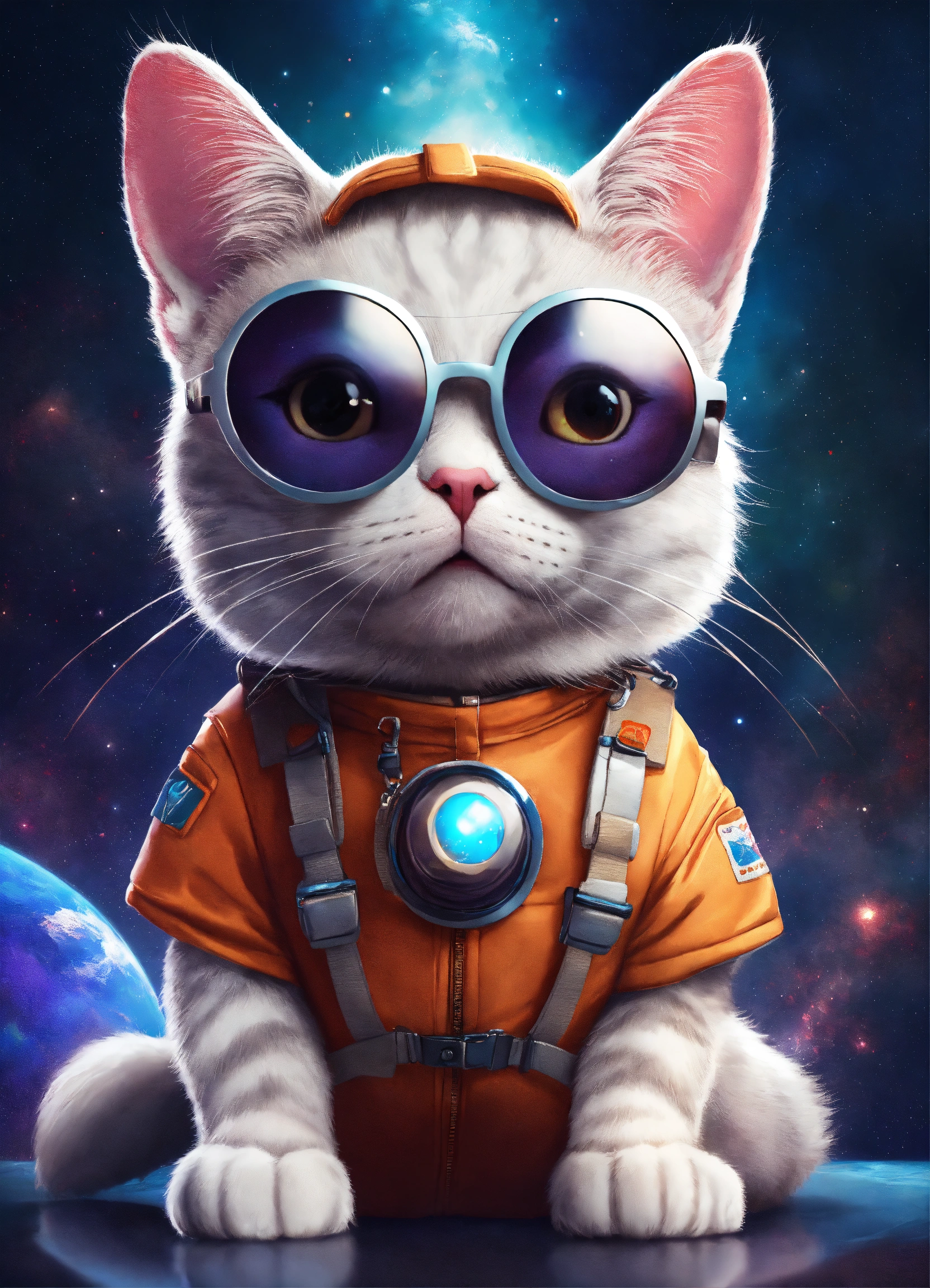 Lexica - Full-bodied portrait, cute and adorable cartoon frajola cat ...