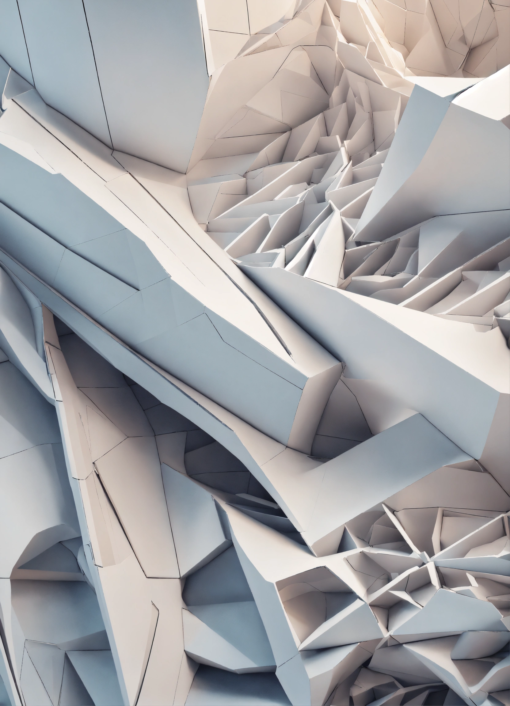 Lexica - White pieces of plastic forming a complex futuristic 3D ...