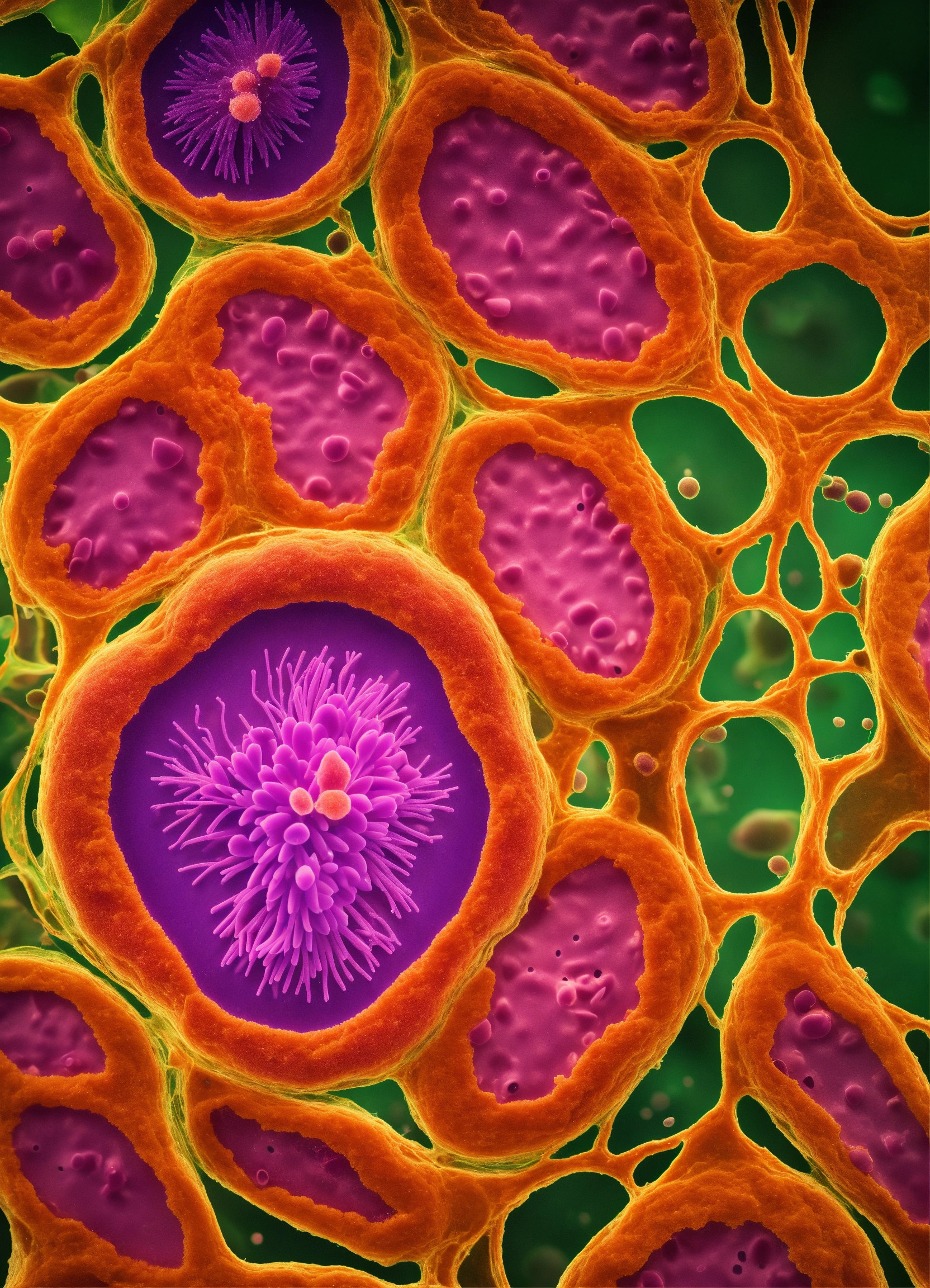 Lexica - Adherent eukaryotic cells seen through a microscope during cell division, no animation ...