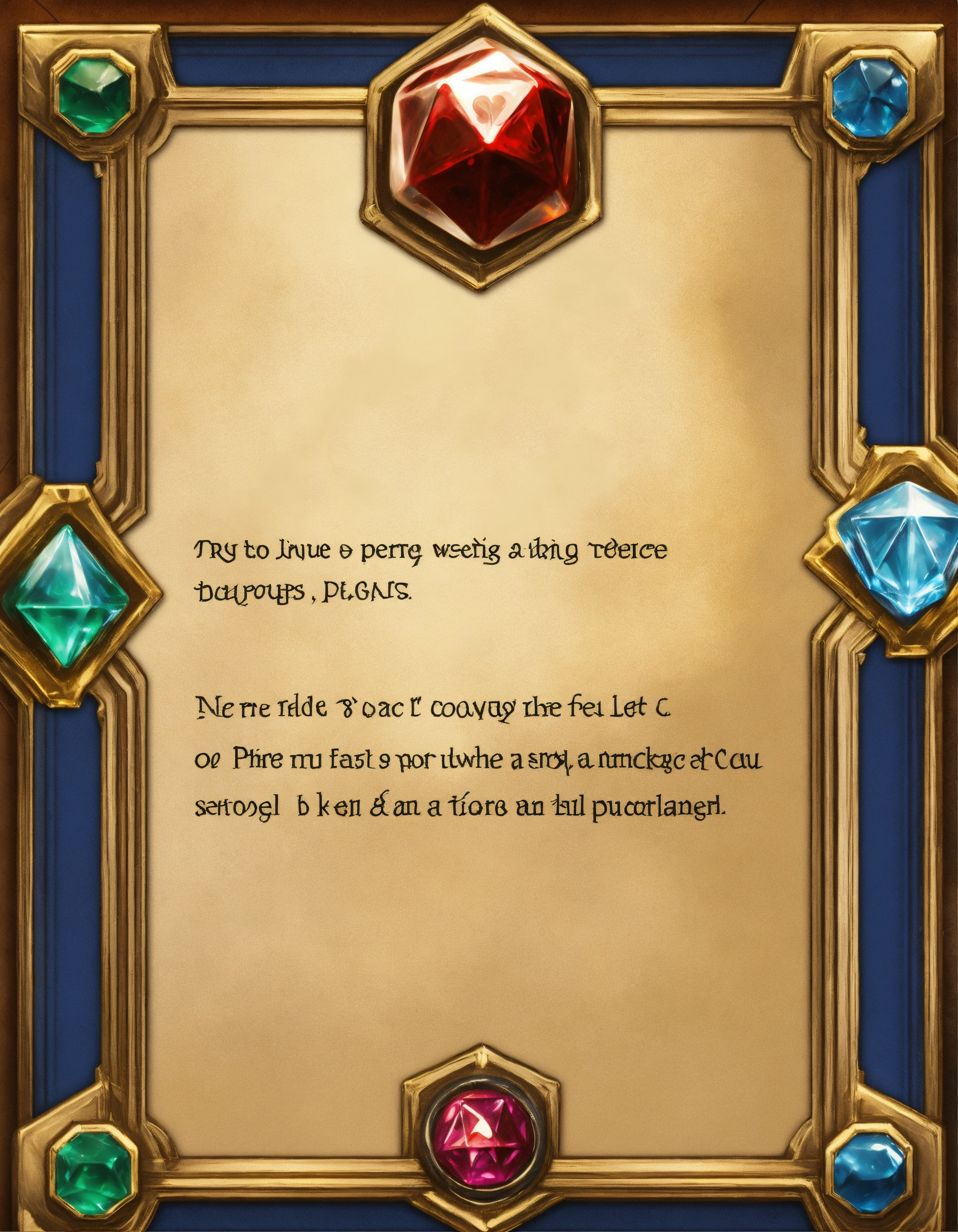 Lexica - RPG card template, fantasy, magic, heroic, gold, jewels, magic ...